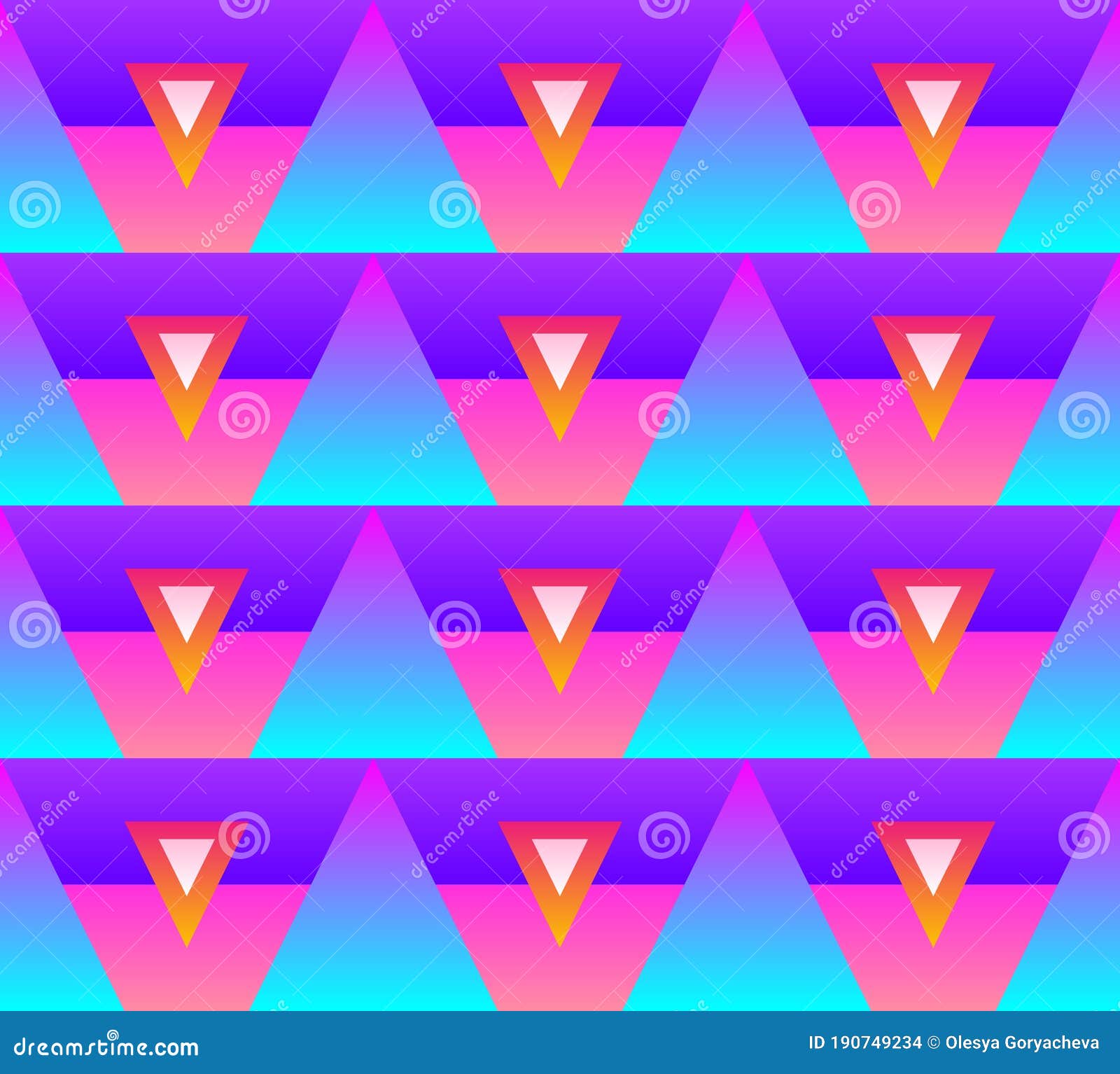 A Seamless Pattern of Stripes and Triangles of Different Sizes Stock ...