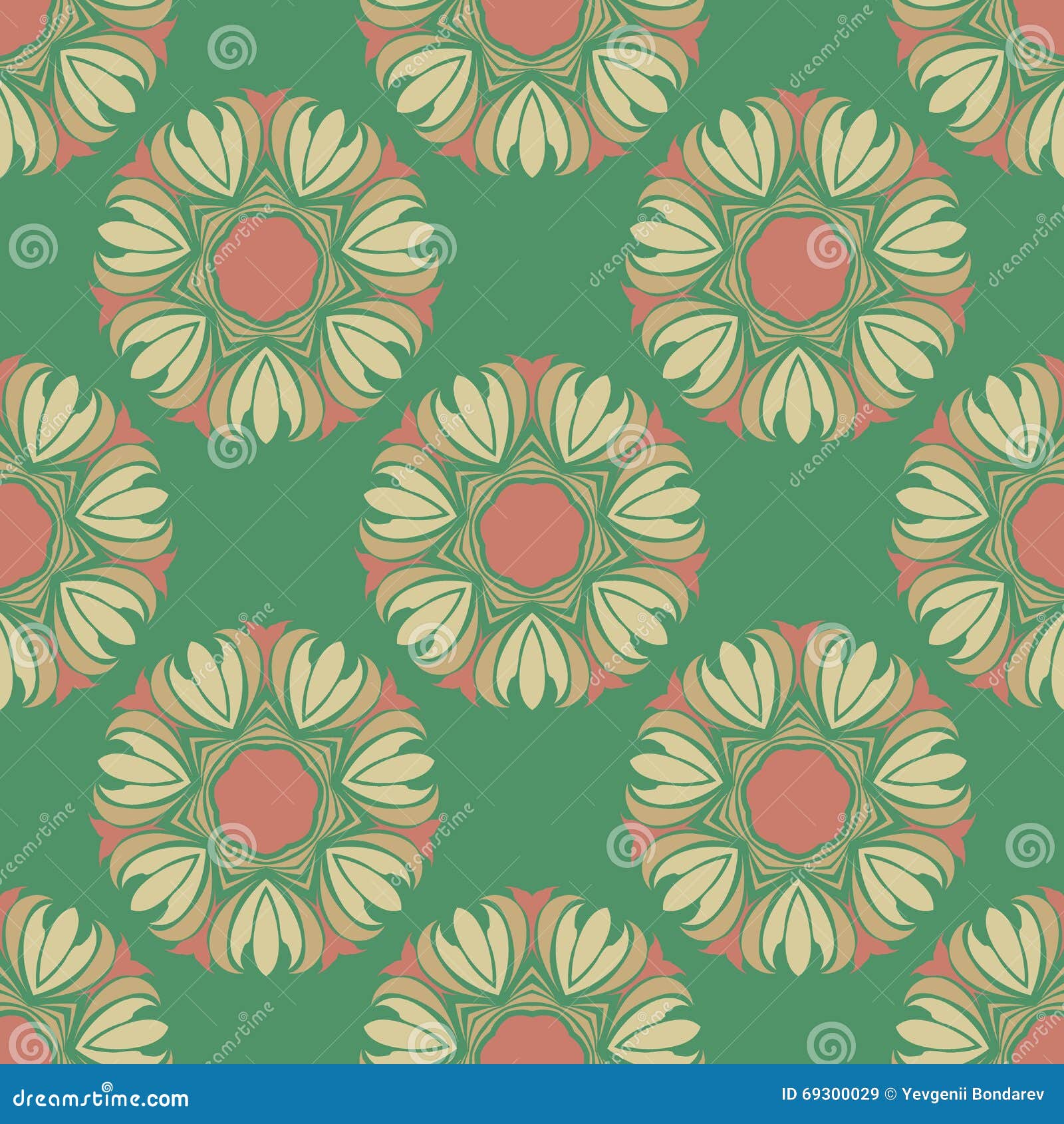 Seamless Pattern in the Style Boho Stock Vector - Illustration of ...