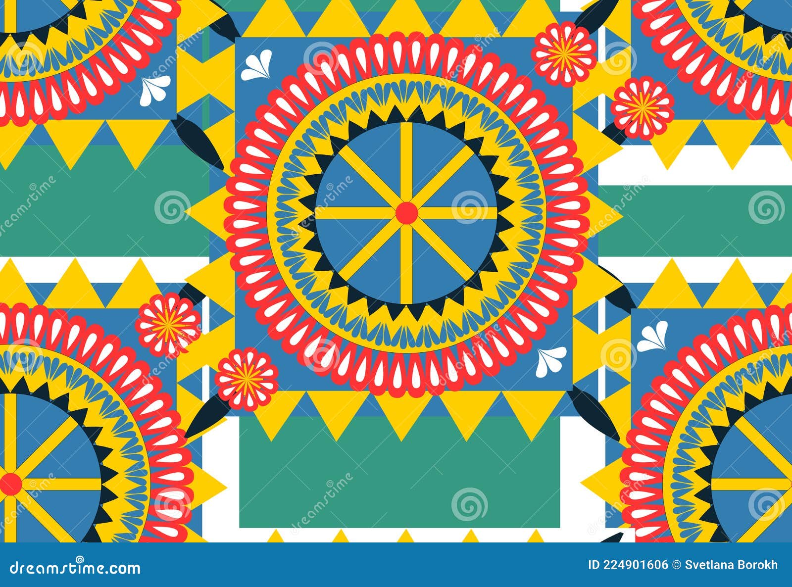 Seamless Pattern in Style Carretto Siciliano. Sicilian Repeating ...