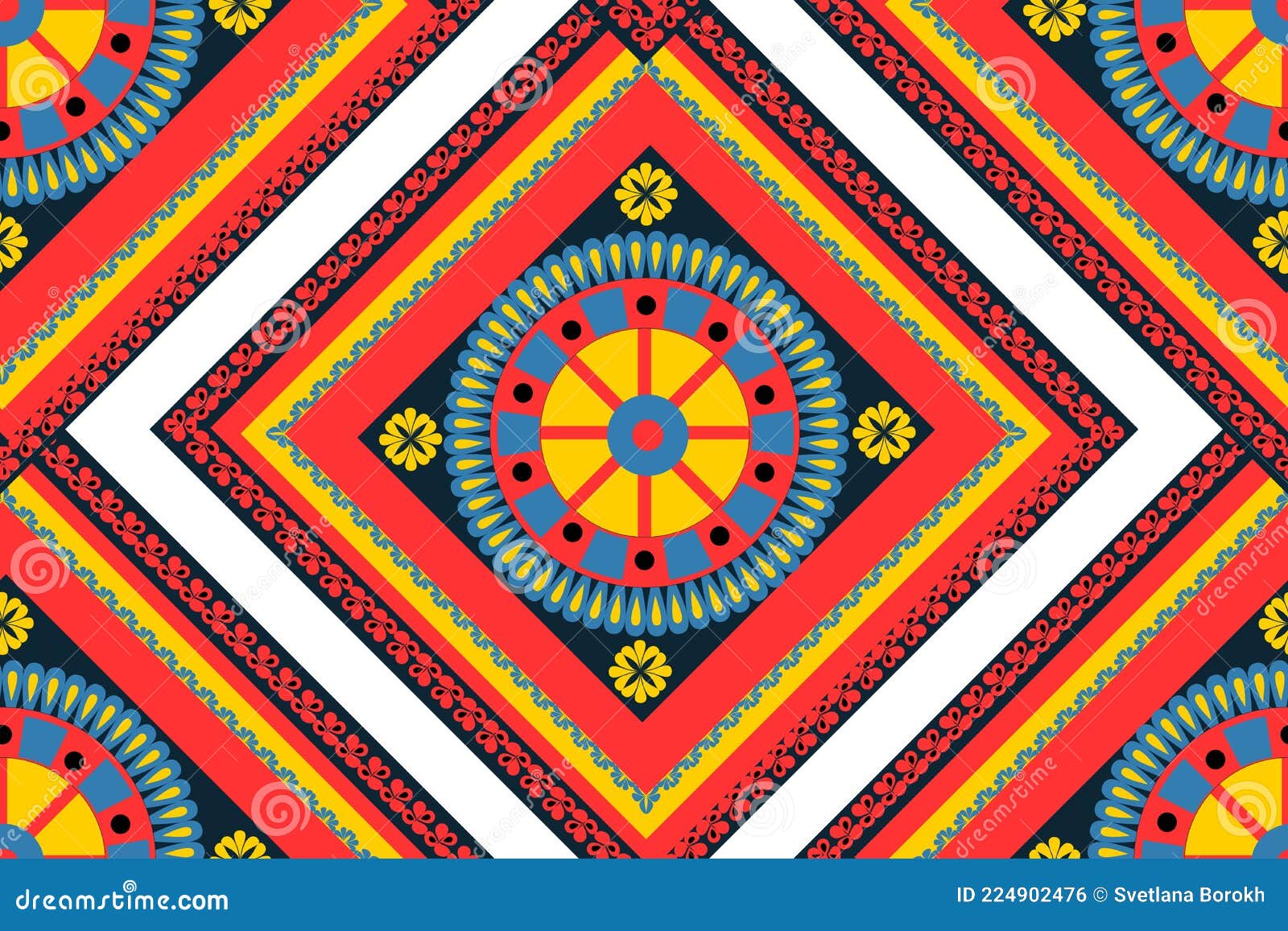 Seamless Pattern in Style Carretto Siciliano. Sicilian Repeating ...