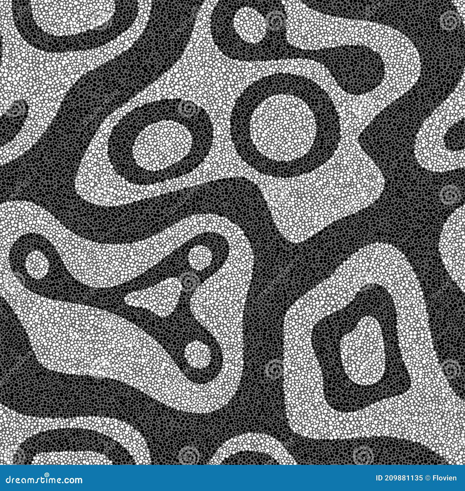 Pointillism, Abstract Waves, Curves Lines Vector Background ...