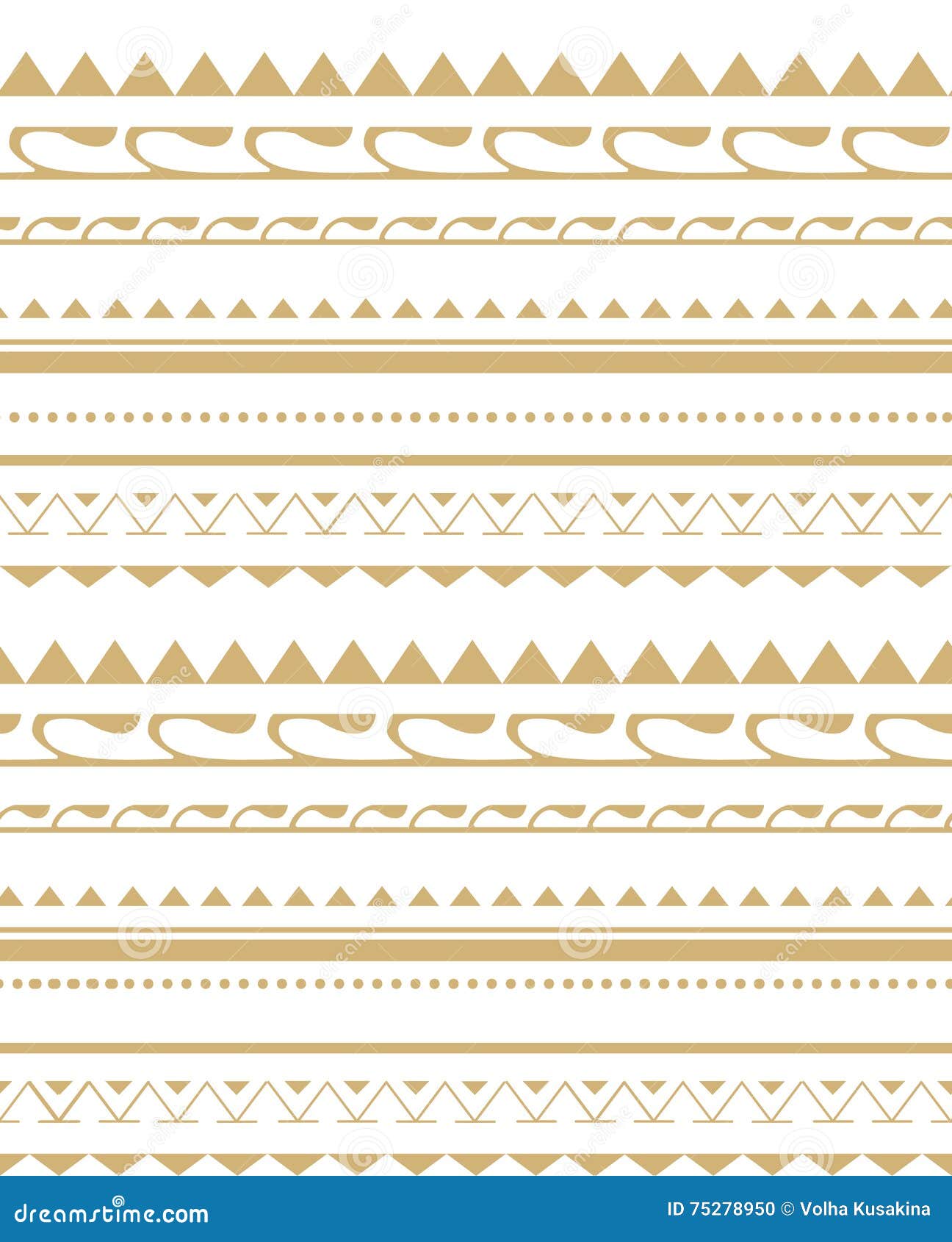 Seamless Pattern in the Style of the Tribe. Stock Vector - Illustration ...