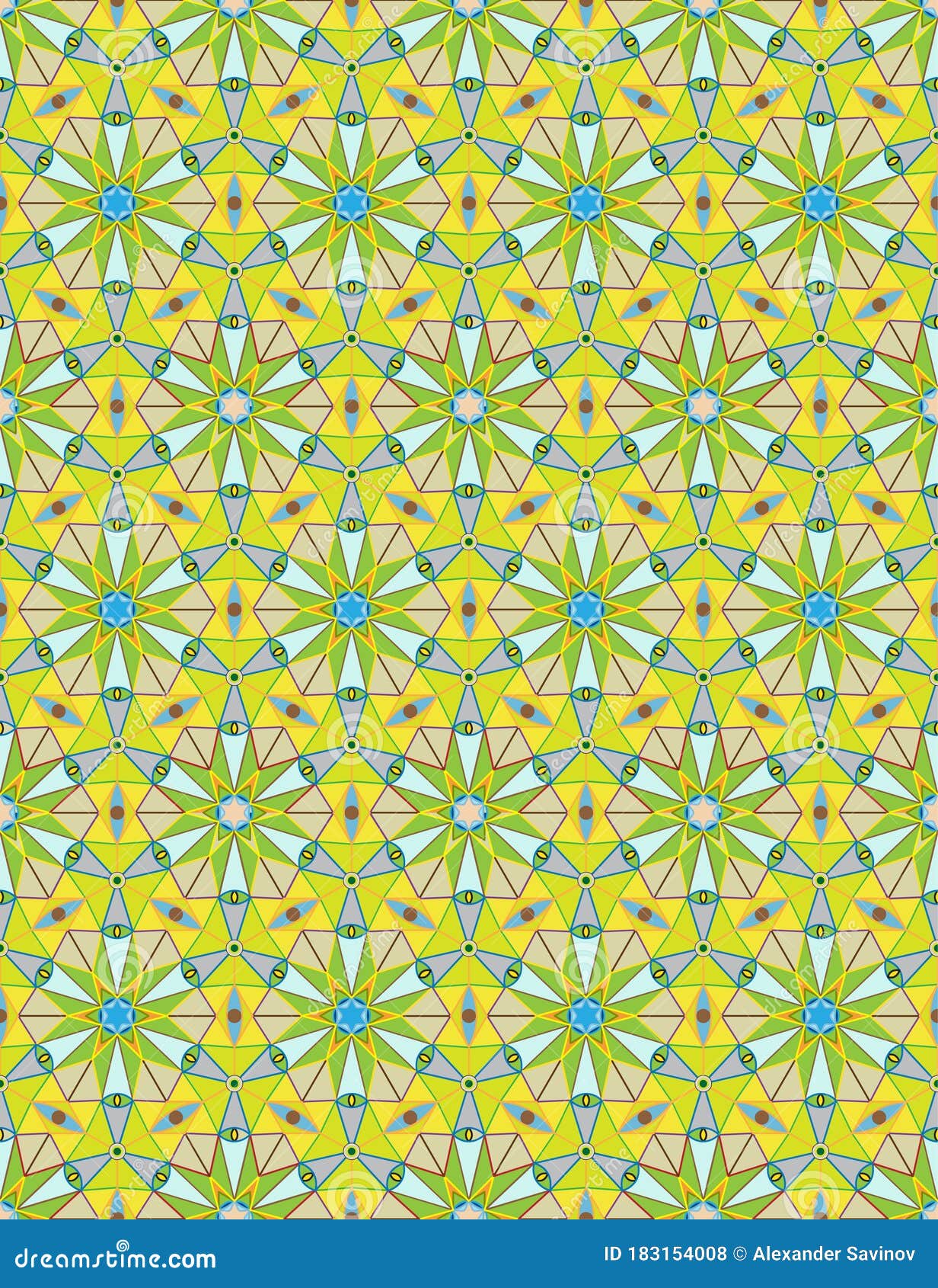 Seamless Pattern of Stylized Asterisks in a Rectilinear Style, in Fawn ...