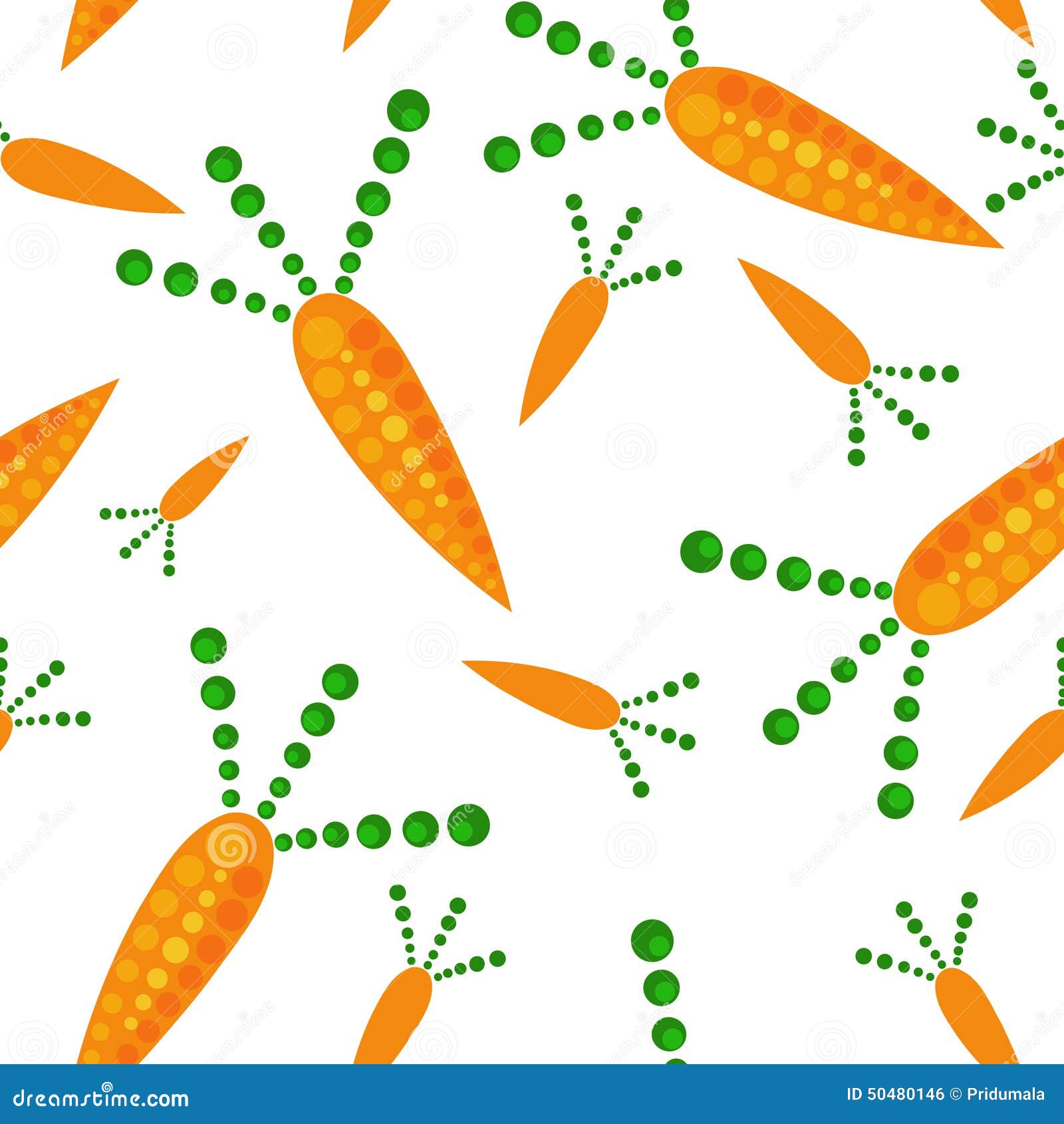 Seamless Pattern with Stylized Carrot. Stock Illustration ...
