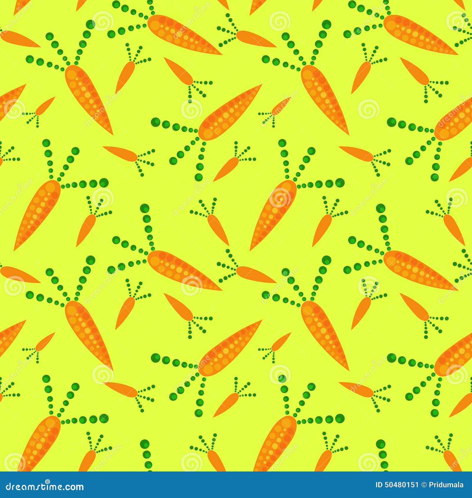 Seamless Pattern with Stylized Carrot. Stock Illustration ...