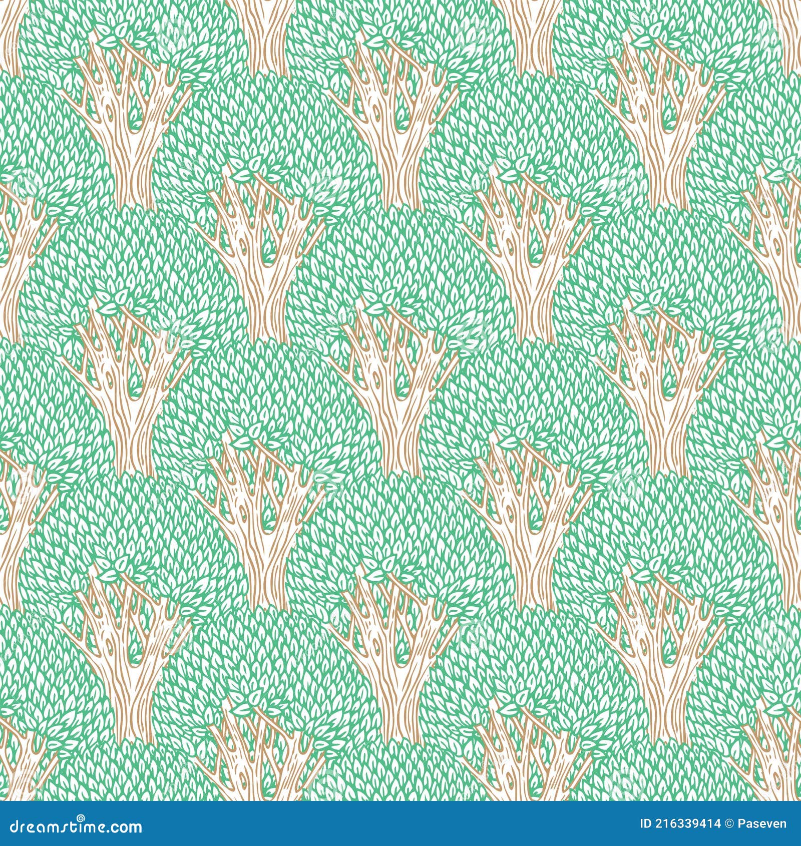 Seamless Pattern with Stylized Old Deciduous Trees Stock Vector ... Seamless Pattern with Stylized Old Deciduous Trees Stock Vector ...