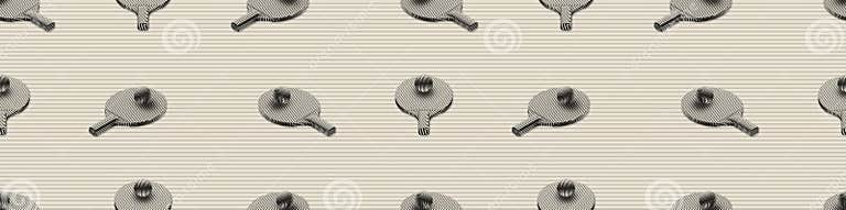 Seamless Pattern. Stylized Ping Pong Accessories Stock Illustration ...