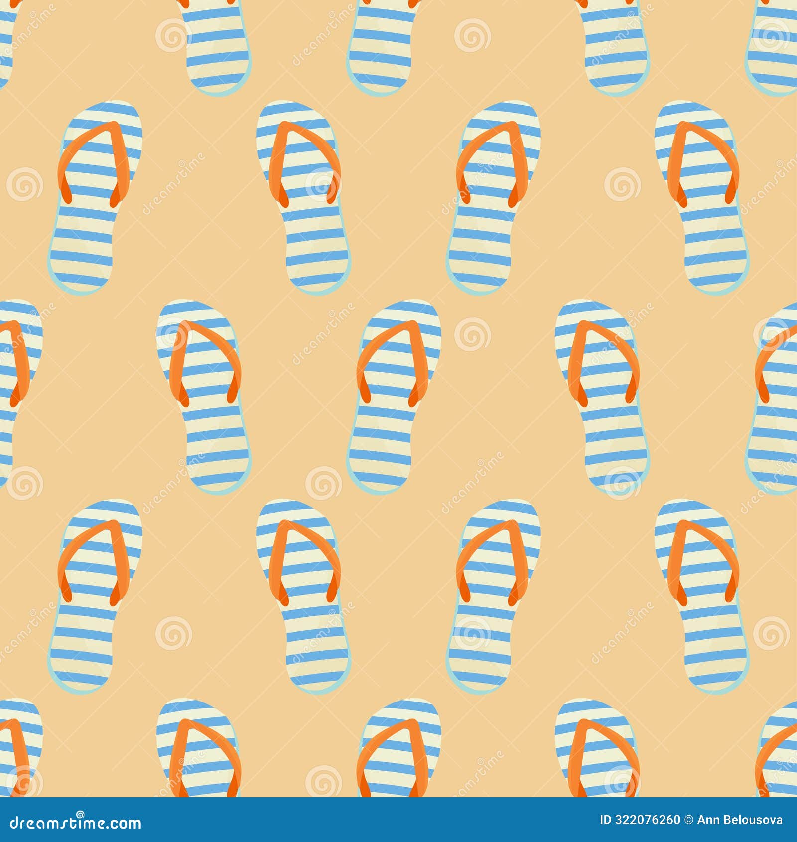 Seamless Pattern,summer Flip-flop, Vector Illustration, Wrapping Paper ...