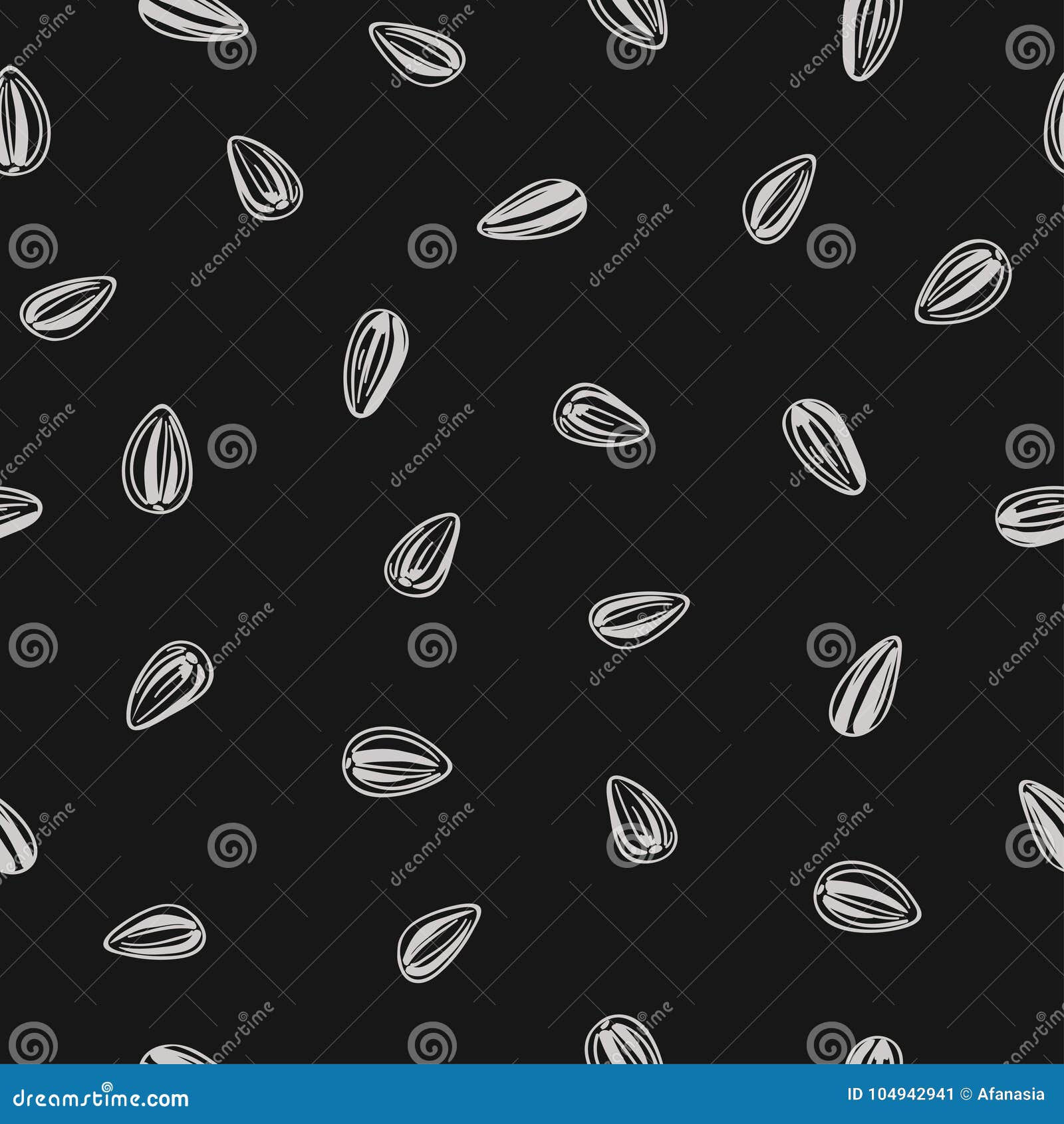 Seamless Pattern with Sunflower Seeds Stock Vector - Illustration of ...