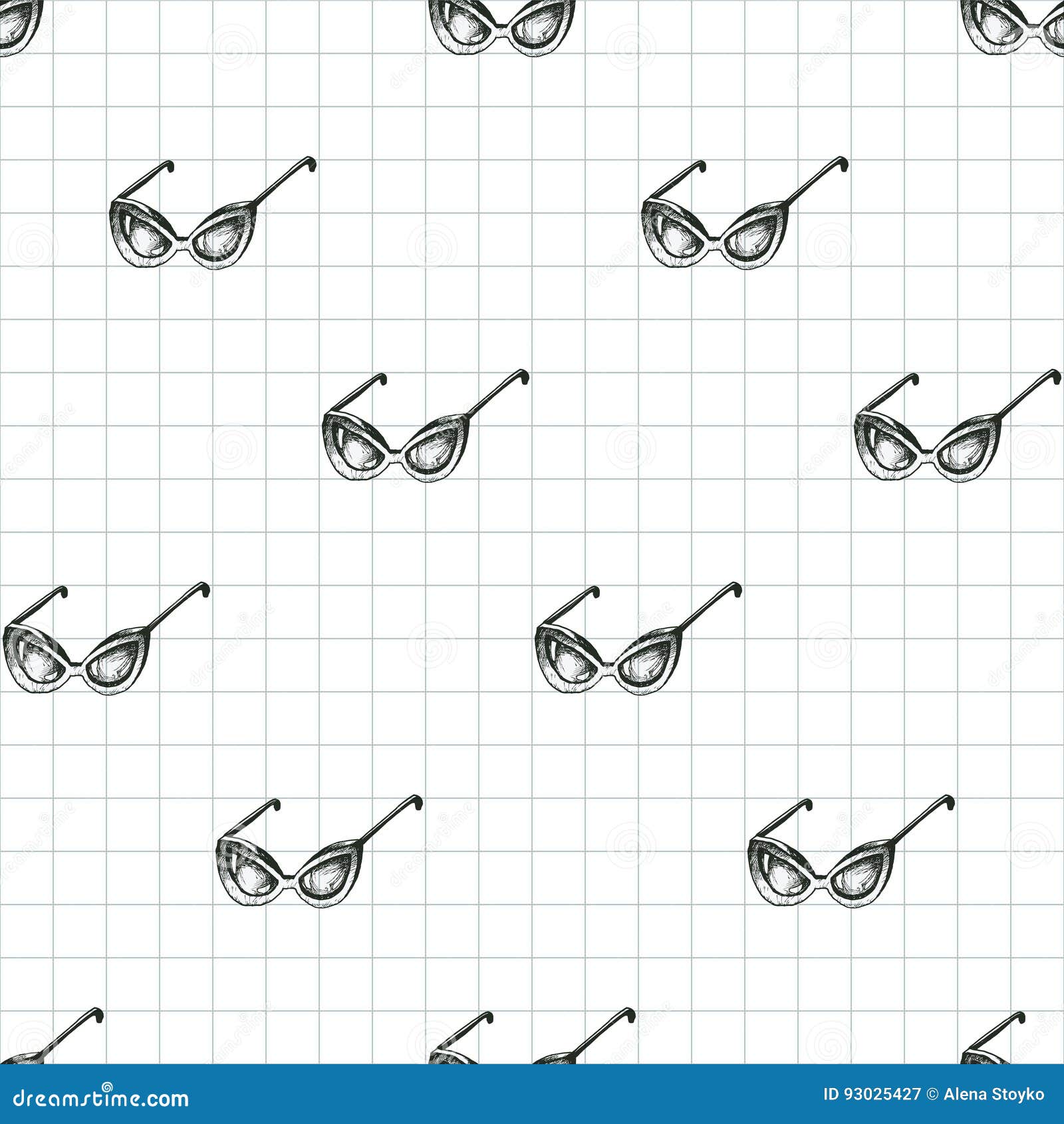 Seamless Pattern with Sunglasses Stock Vector - Illustration of optical ...