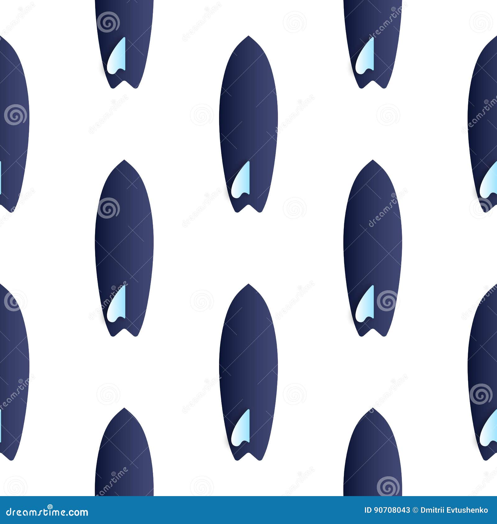 Seamless Pattern Surfboards Stock Vector - Illustration of board, shape ...