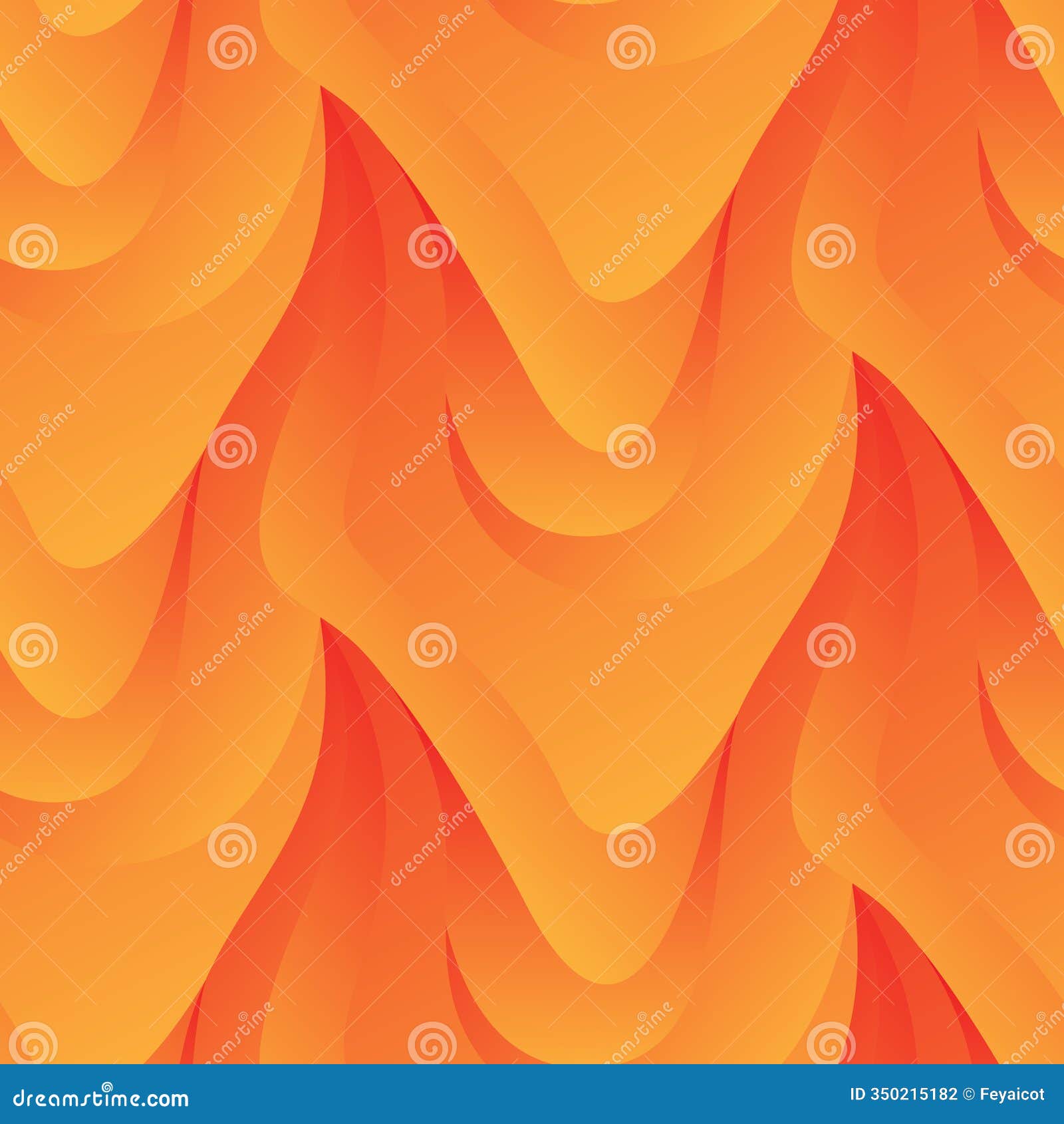 Seamless Pattern in a Surreal, Futuristic Style. Orange Abstract ...