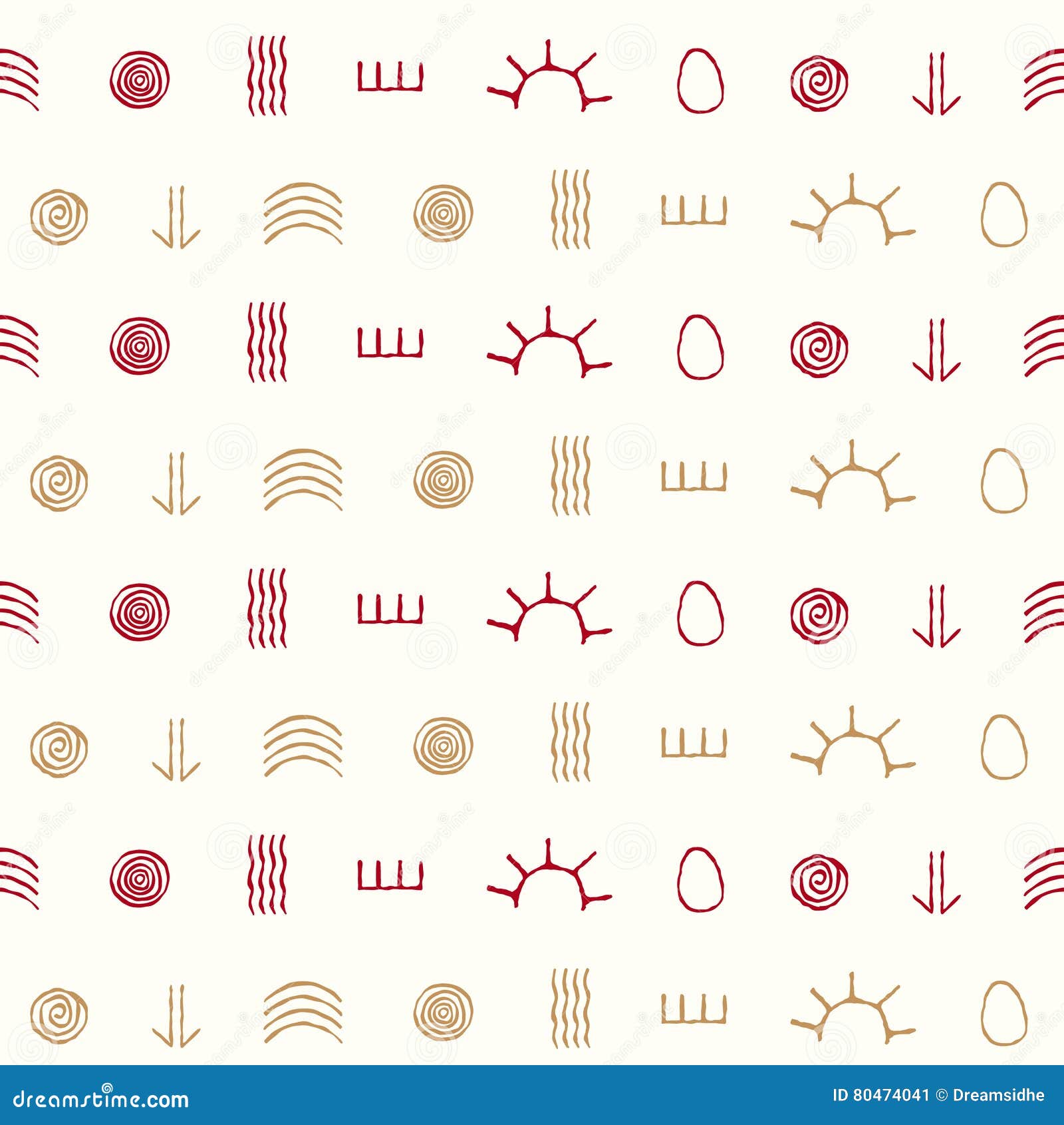 Seamless Pattern with Symbols of Australian Aboriginal Art Stock Vector ...