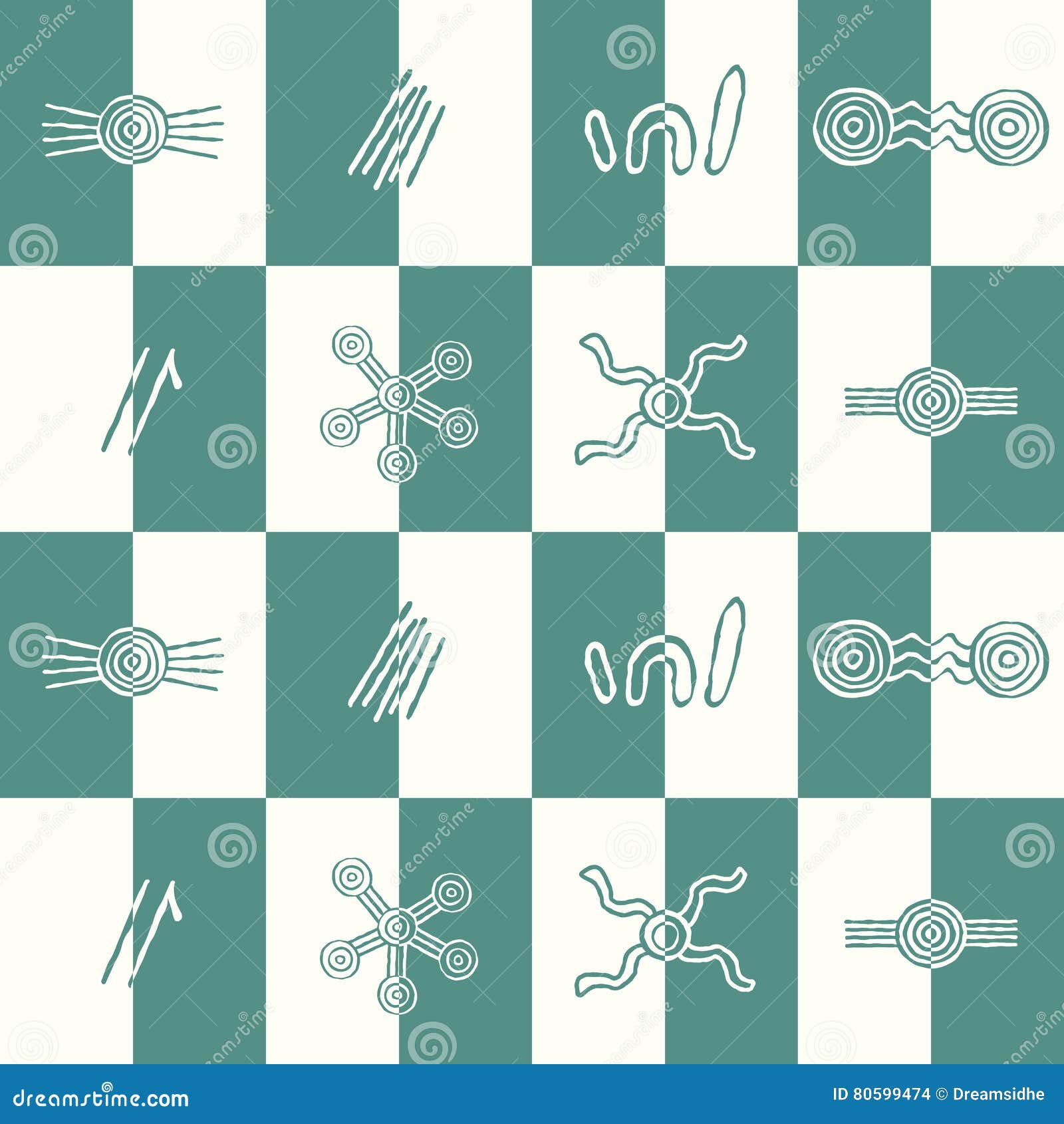 Seamless Pattern with Symbols of Australian Aboriginal Art Stock Vector ...