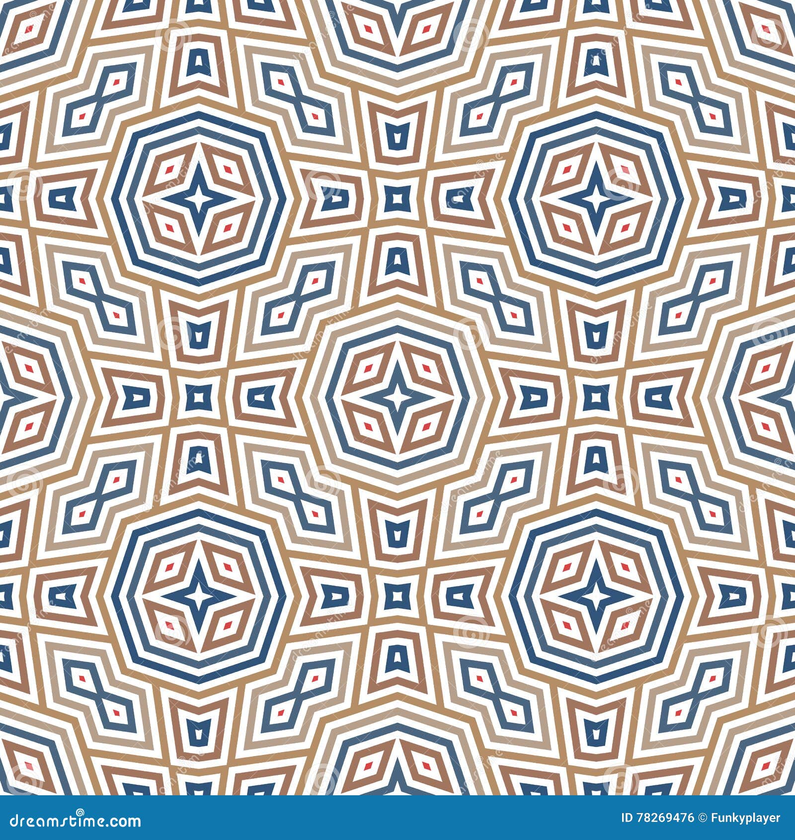 Seamless Pattern with Symmetric Ornament. Geometric Figures Abstract on ... Seamless Pattern with Symmetric Ornament. Geometric Figures Abstract on ...