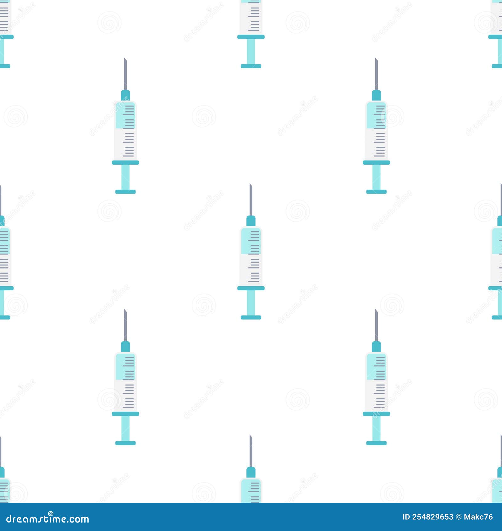 Seamless Pattern with Syringe, Flat Vector Illustration Stock Vector ...