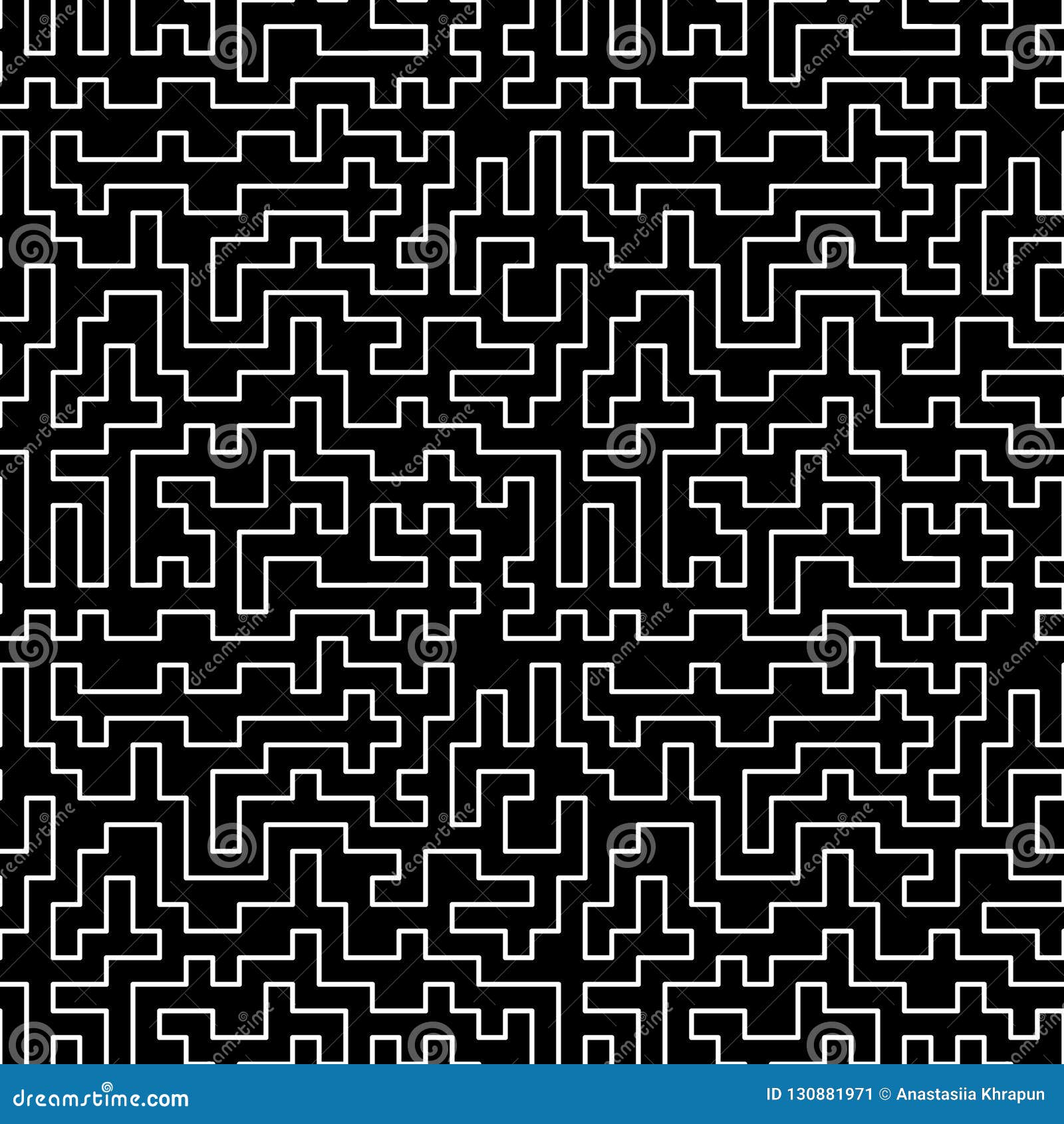 Tangled Maze In Dark Background. Render Of A Labyrinth In The Middle Of ...