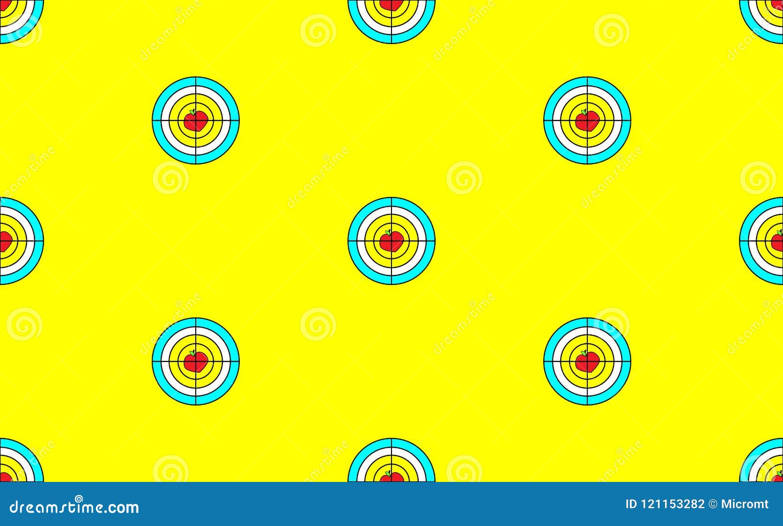 Seamless Pattern Target with Apple, for a Tripod. Goal Achieve Concept ...