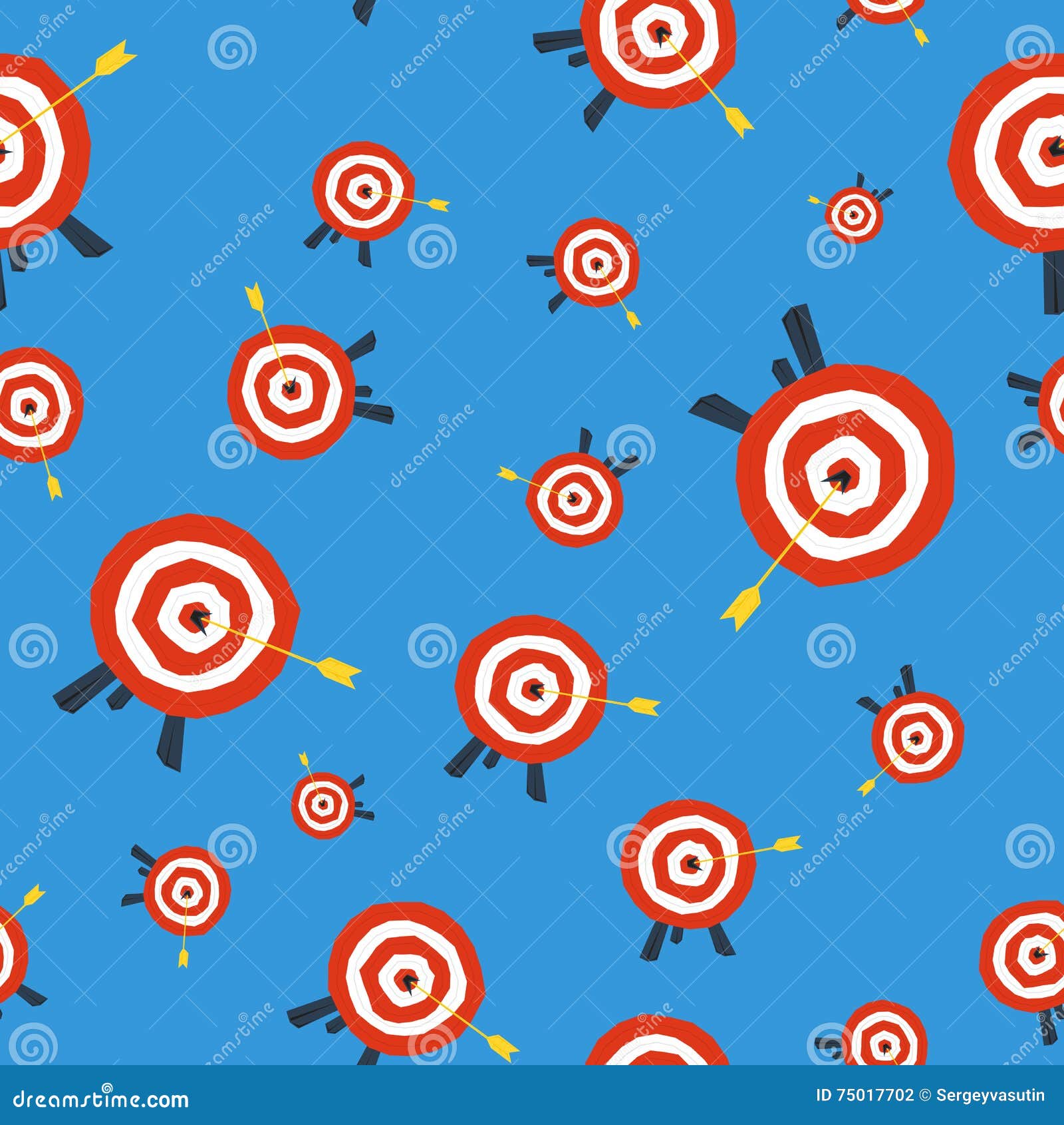 Seamless Pattern with Target Stock Illustration - Illustration of ...