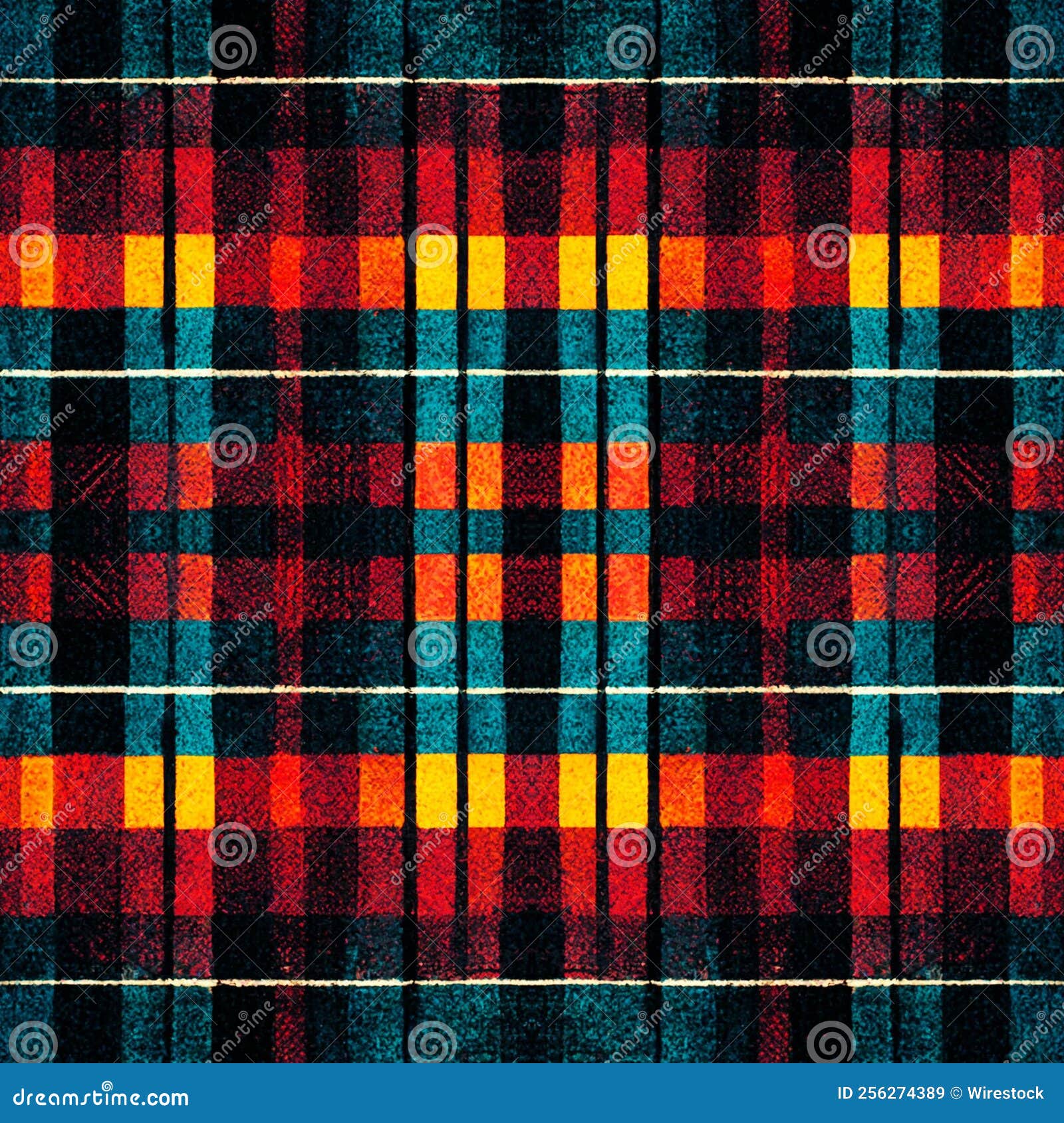 Seamless Pattern of Tartan Plaid for Background Stock Illustration ...