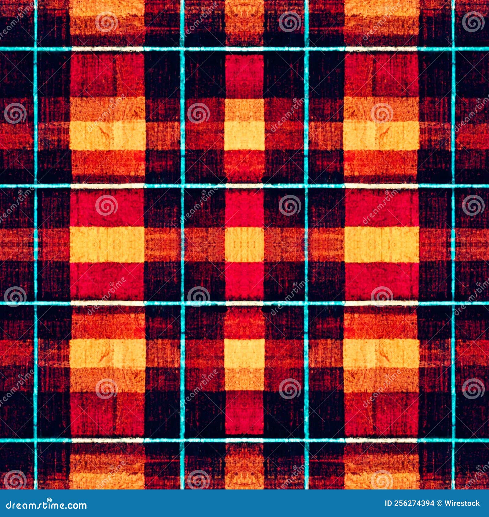 Seamless Pattern of Tartan Plaid for Background Stock Illustration ...
