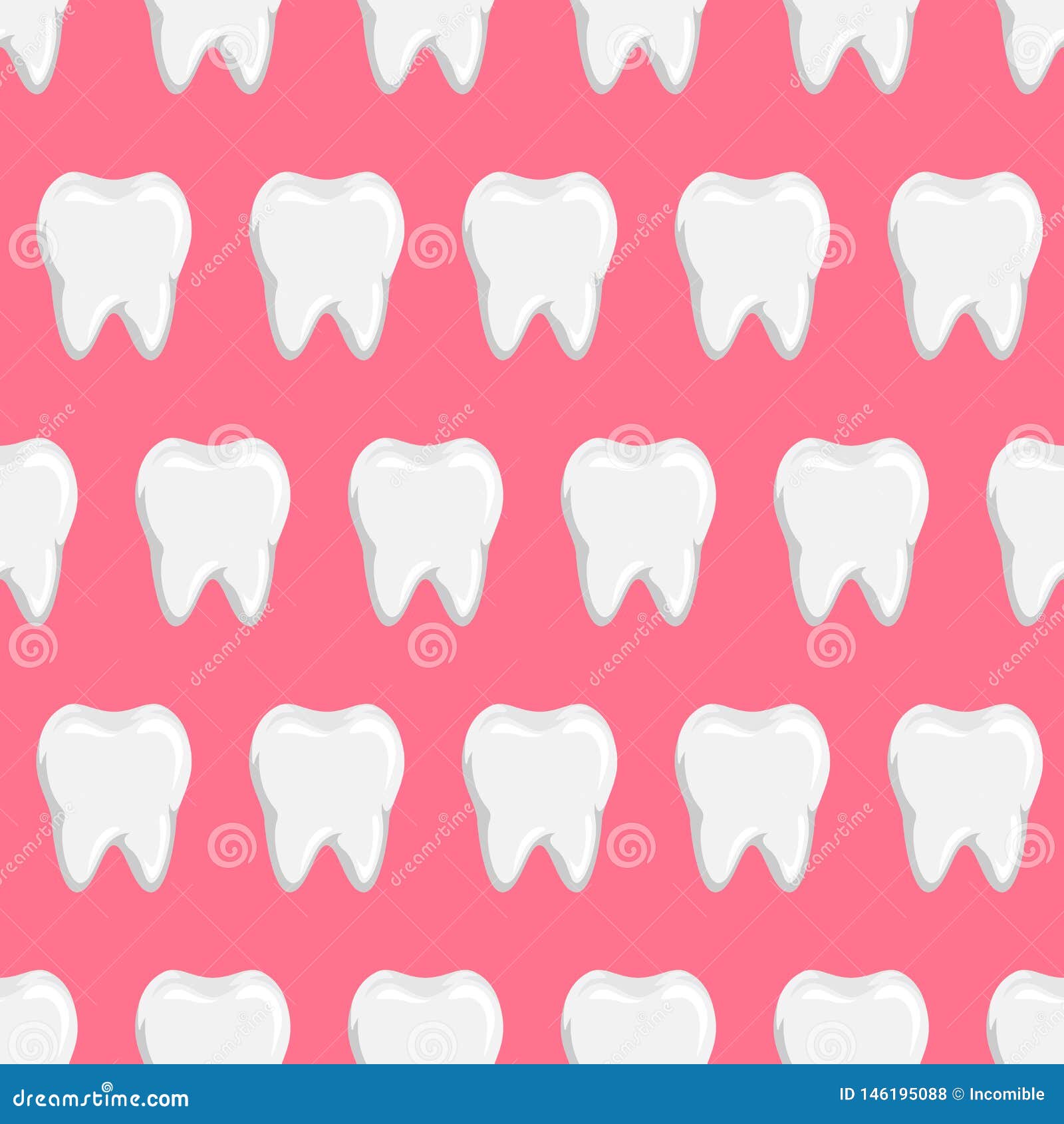 Seamless Pattern with Teeth. Stock Vector - Illustration of mouth ...