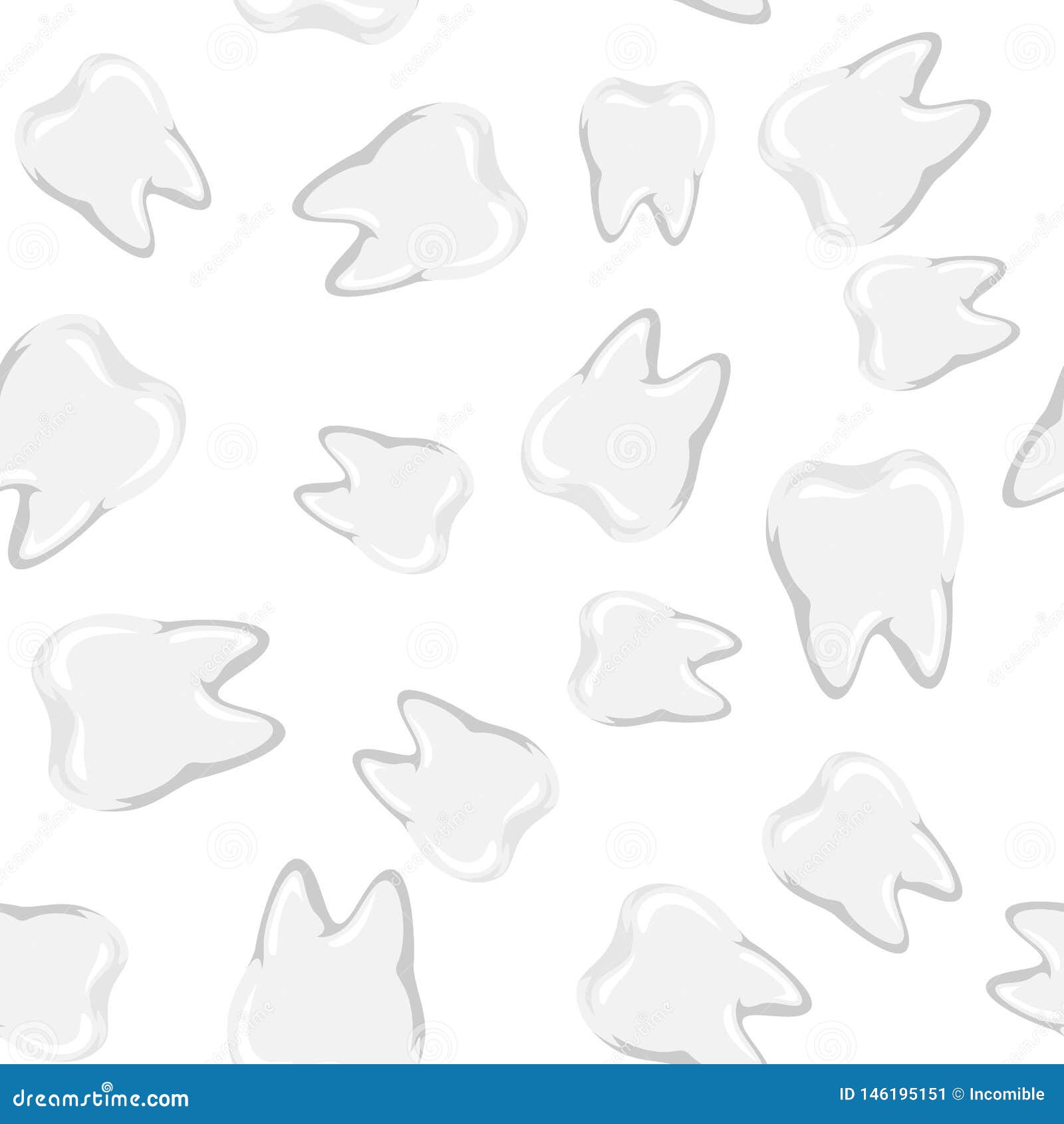 Seamless Pattern with Teeth. Stock Vector - Illustration of paper ...