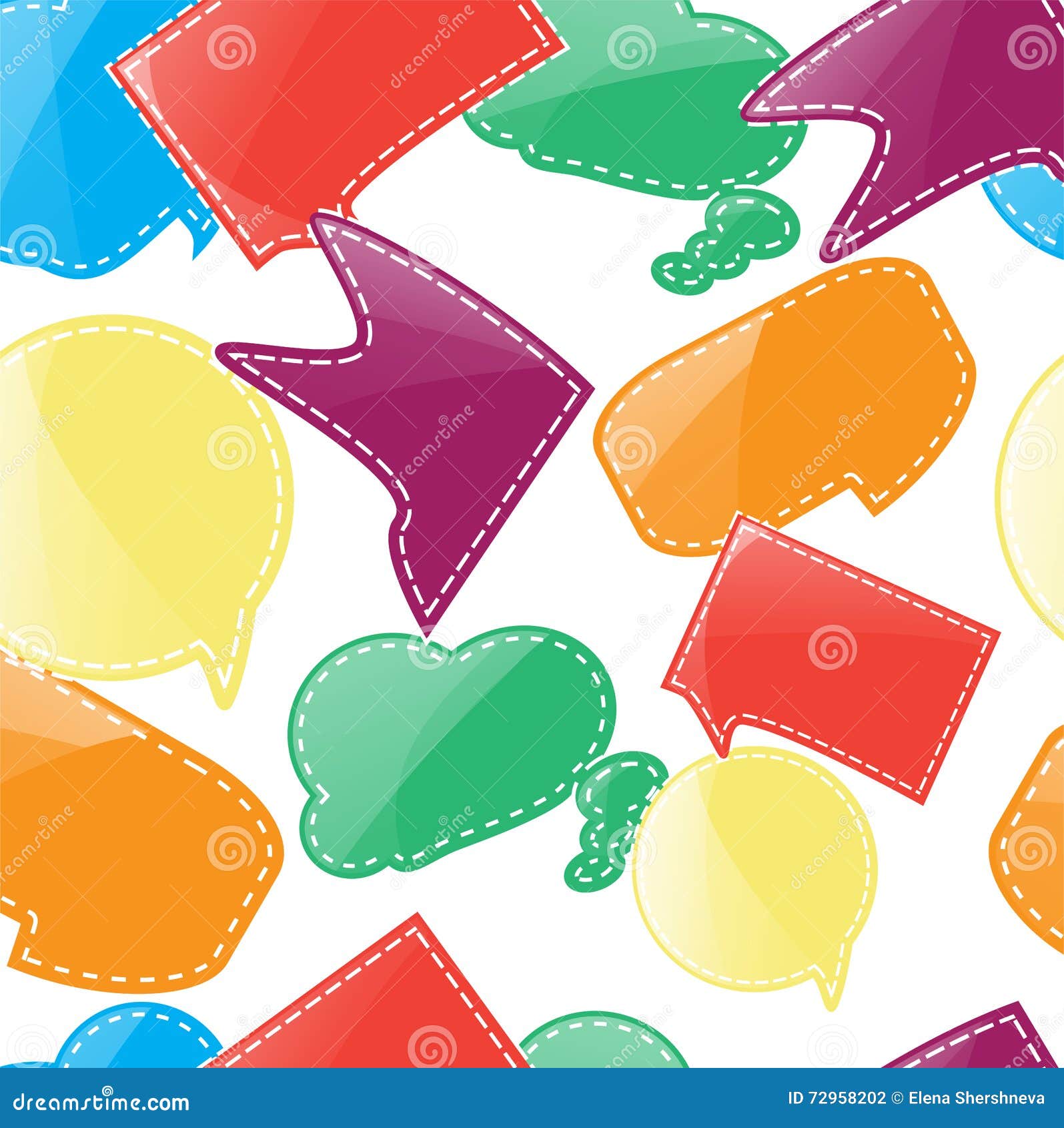 Seamless Pattern Telling Speeches Stock Illustration - Illustration of ...