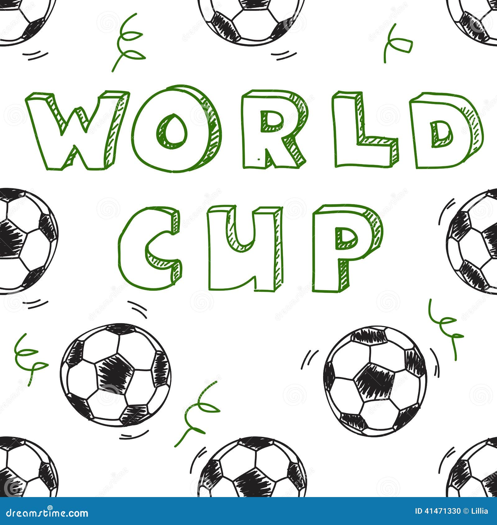 Seamless Pattern with Text. World Cup Stock Vector - Illustration of ...