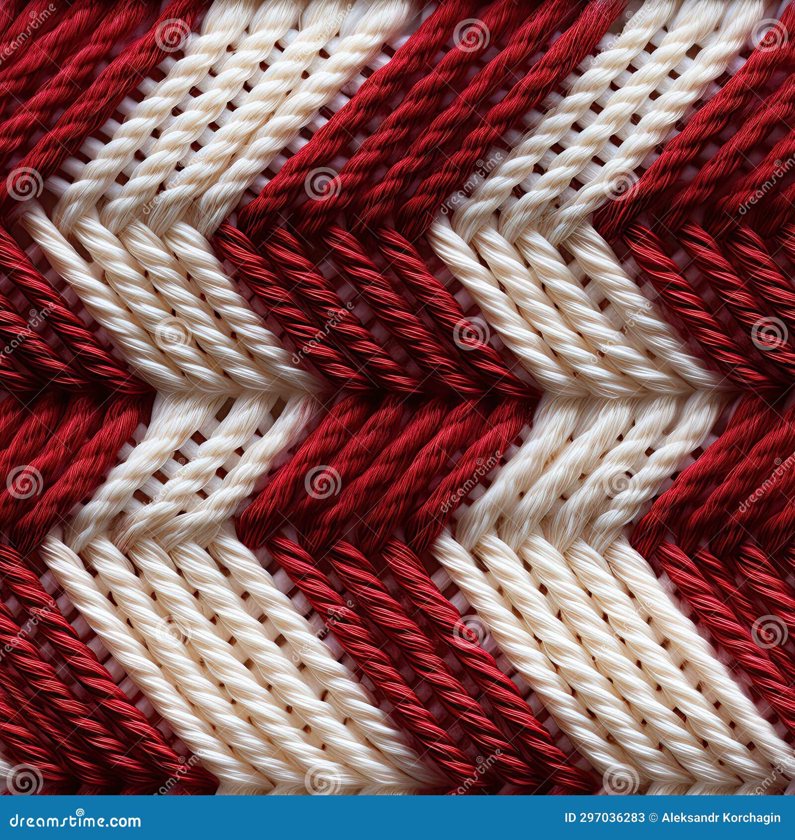 Seamless Pattern of Textile Fabric with Texture Knitted with Red White ...