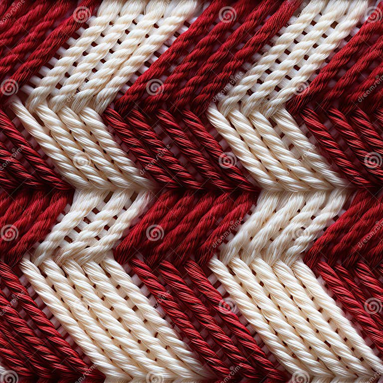 Seamless Pattern of Textile Fabric with Texture Knitted with Red White ...