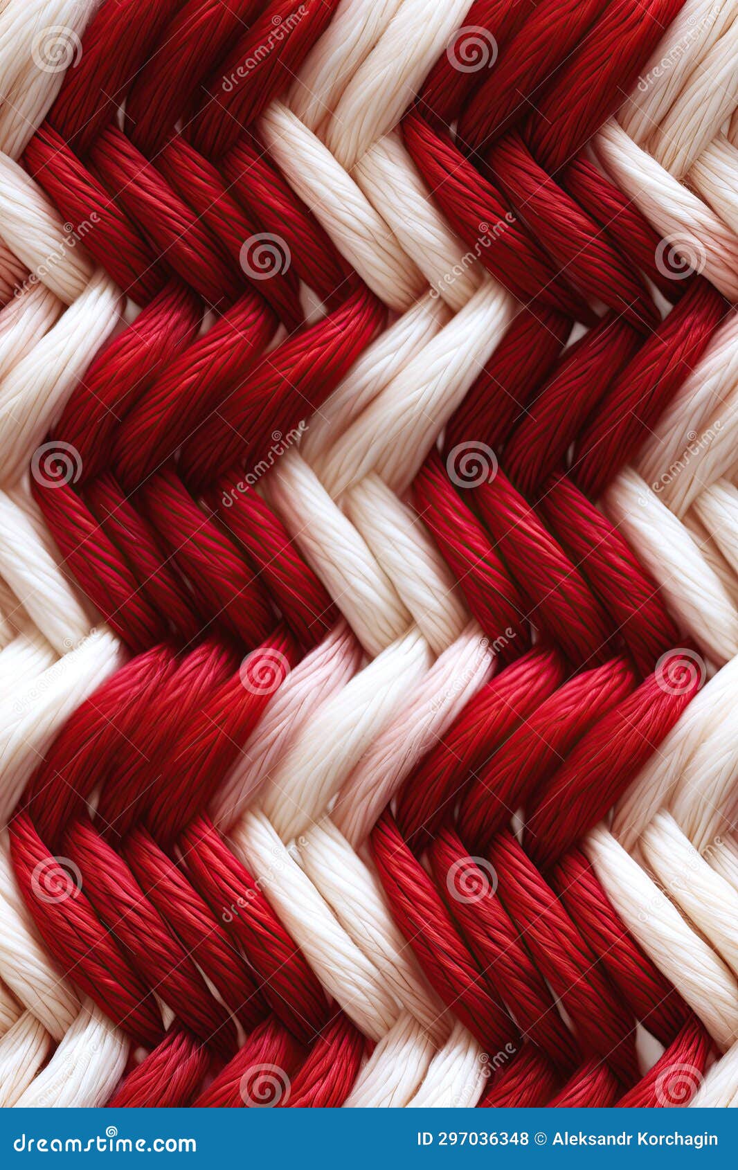 Seamless Pattern of Textile Fabric with Texture Knitted with Red White ...