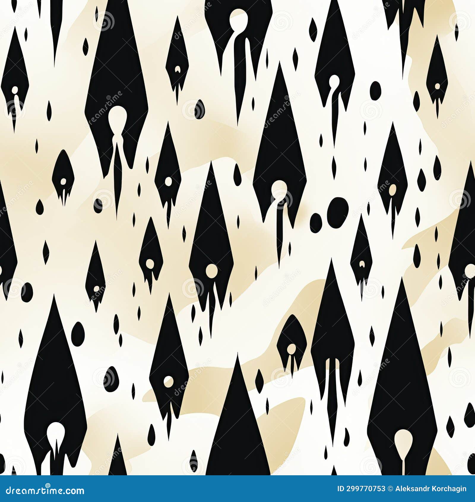 Seamless Pattern Texture with Black Abstract Pattern on White ...