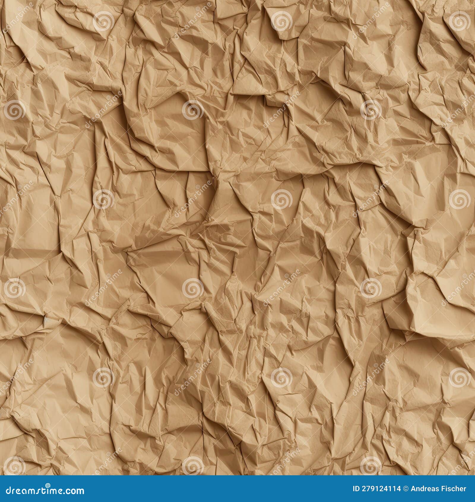 Seamless Pattern Texture of Crumpled Paper in Brown Color. Stock ...