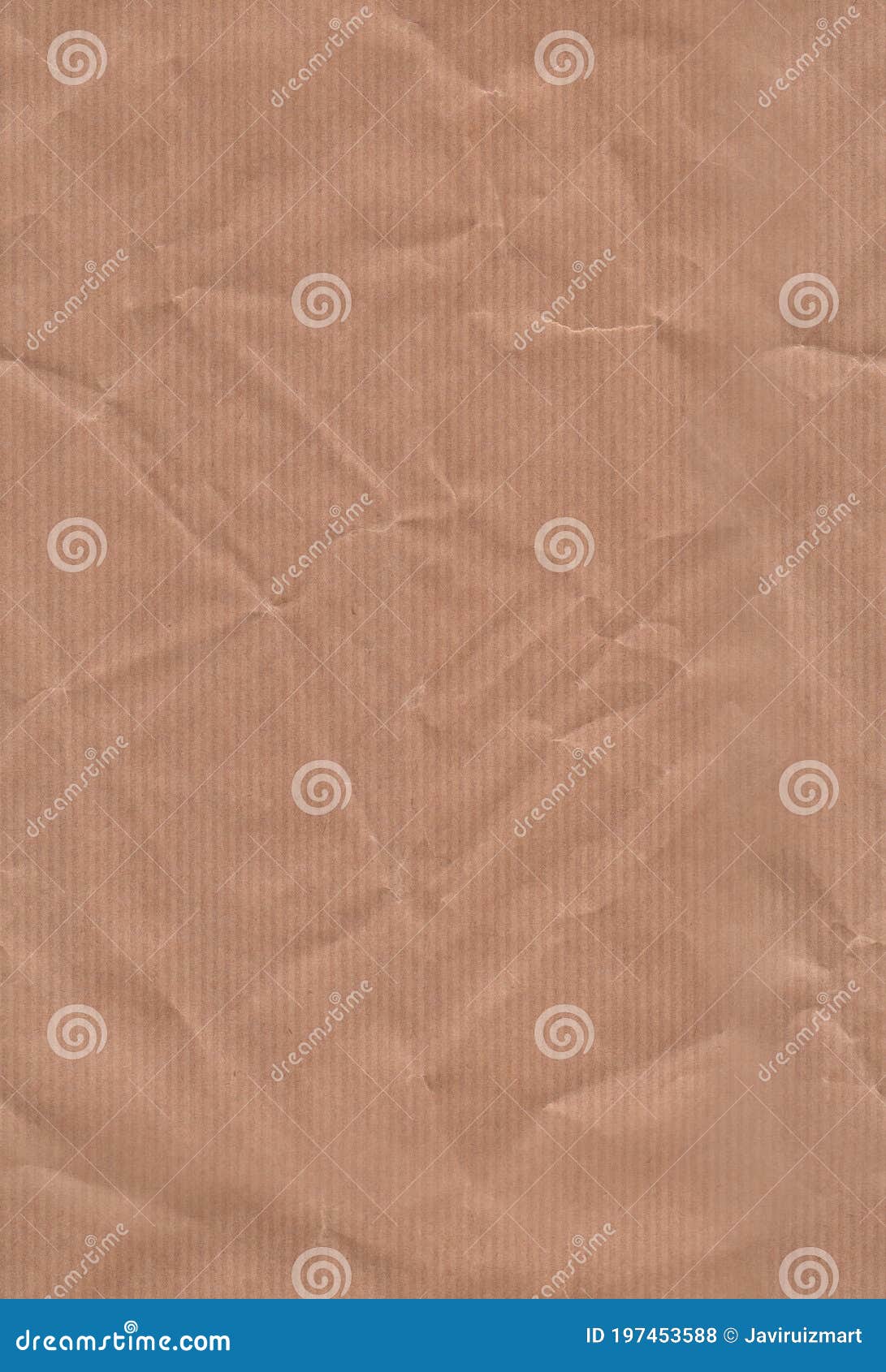 Slightly Wrinkled Kraft Paper, Seamless Pattern Stock Photo - Image of ...