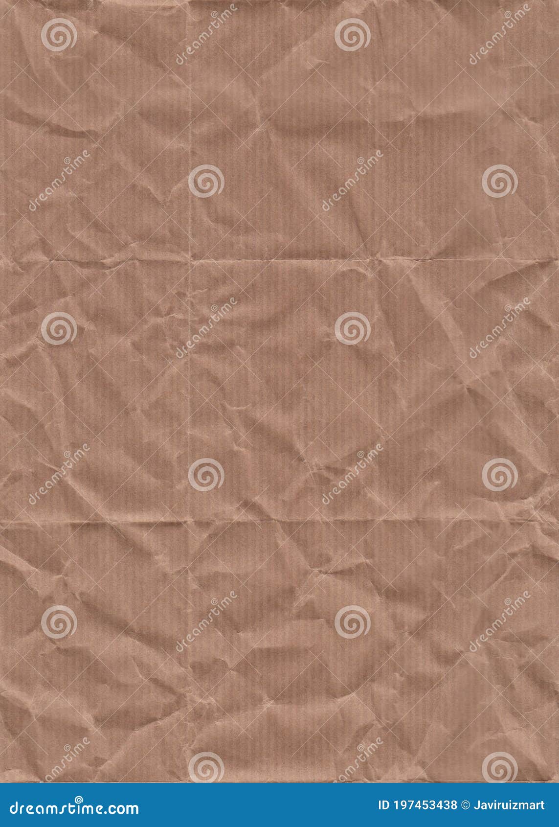 Folded and Crumpled Kraft Paper Stock Photo - Image of empty, surface ...