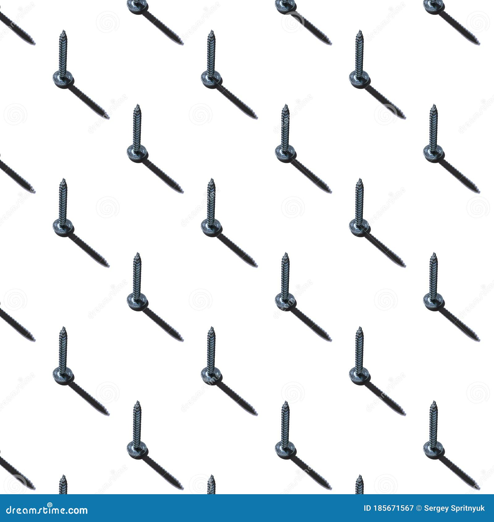 Seamless Pattern (texture) Made of Swirled Screws on White Background ...