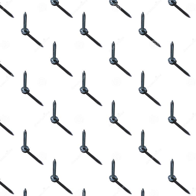Seamless Pattern (texture) Made of Swirled Screws on White Background ...