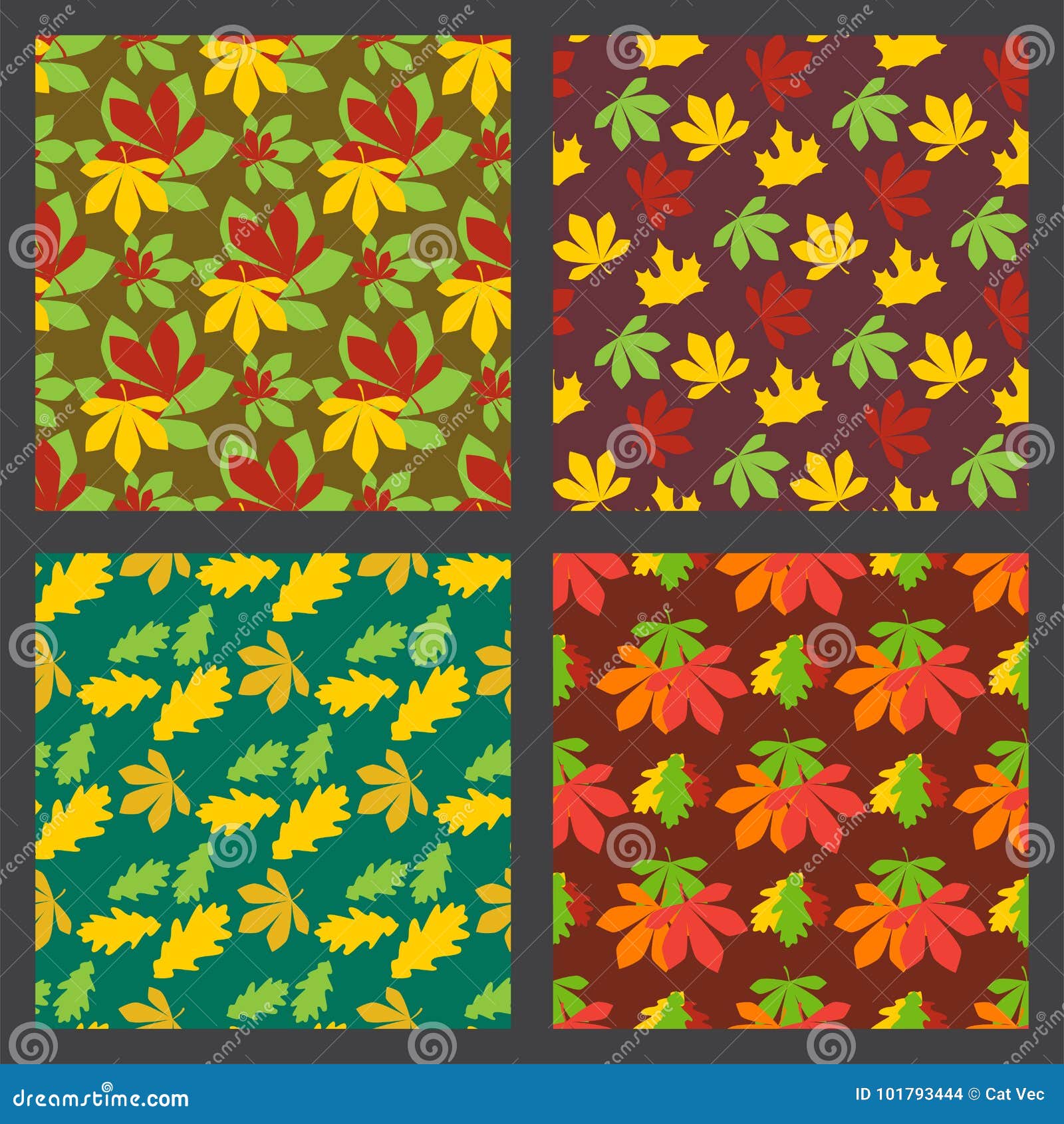 Seamless Pattern Texture of Maple Leaves Autumn Background Natural ...