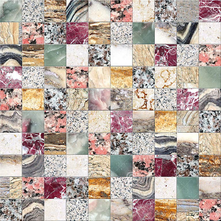 Seamless Pattern with Texture of Marble and Granite Tiles. Repeatable ...
