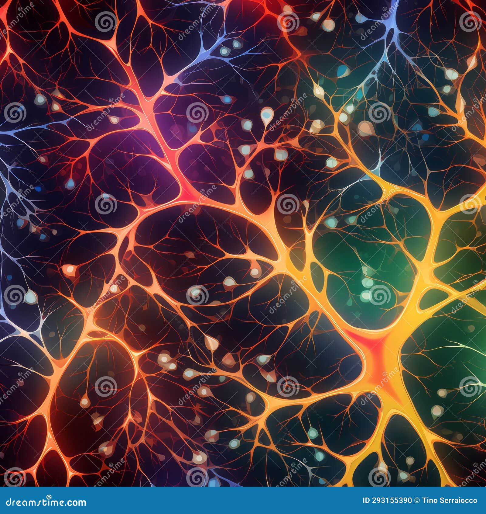 Seamless Pattern Texture with Millions of Neurons Warm , Generated by ...