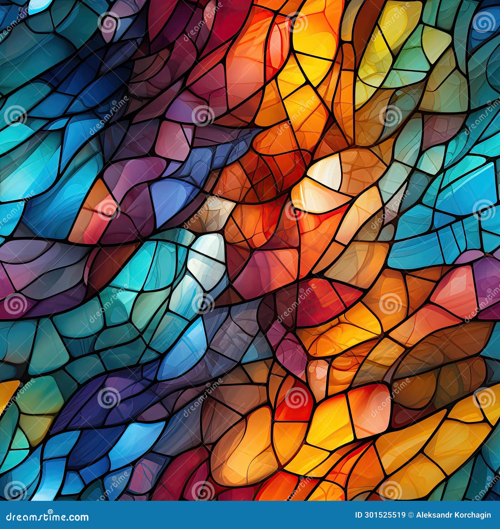 Seamless Pattern with the Texture of a Multicolored Stained Glass ...