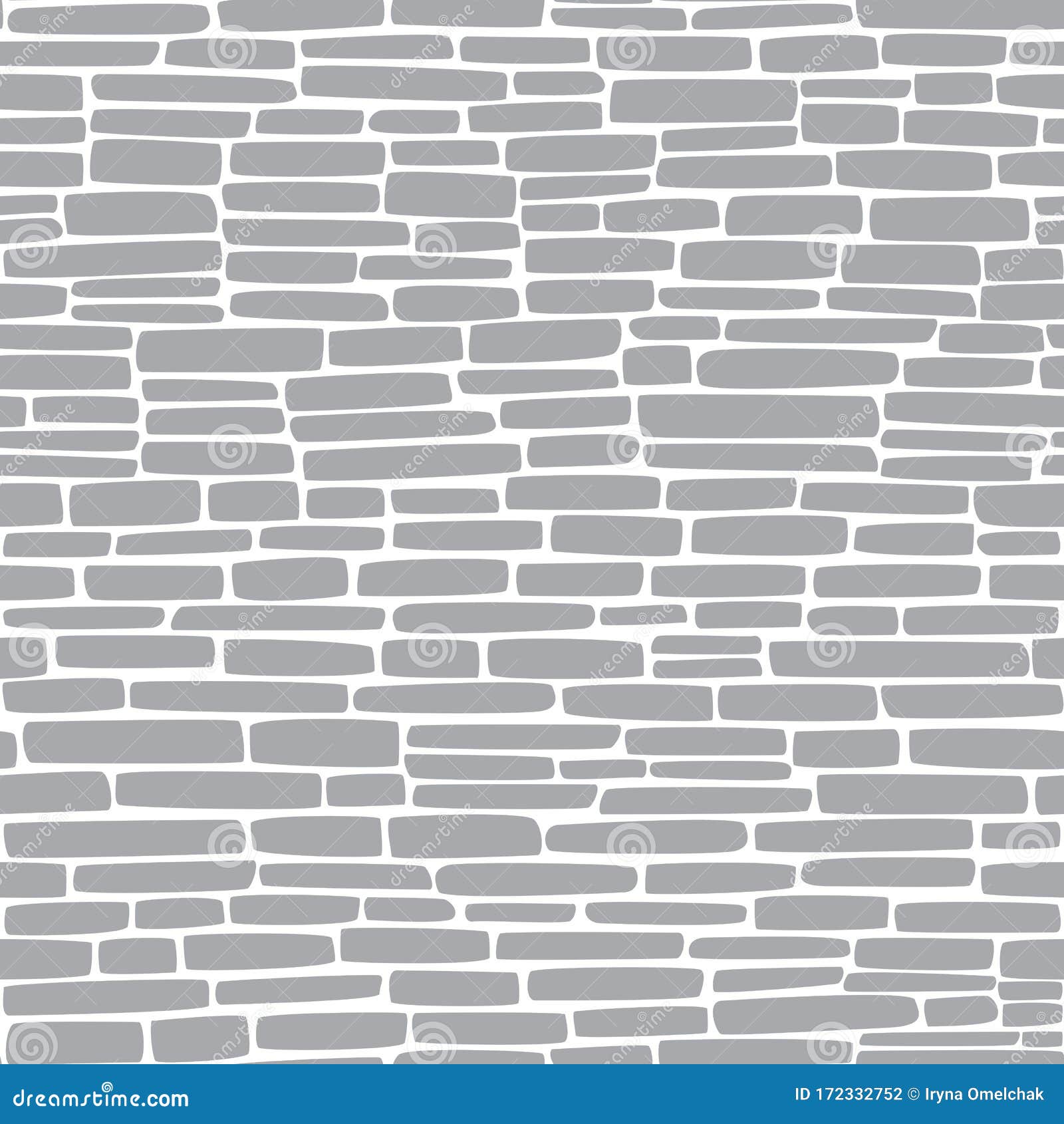 Seamless Pattern. Texture of Narrow Long Gray Bricks. Stone Wall. Aper ...