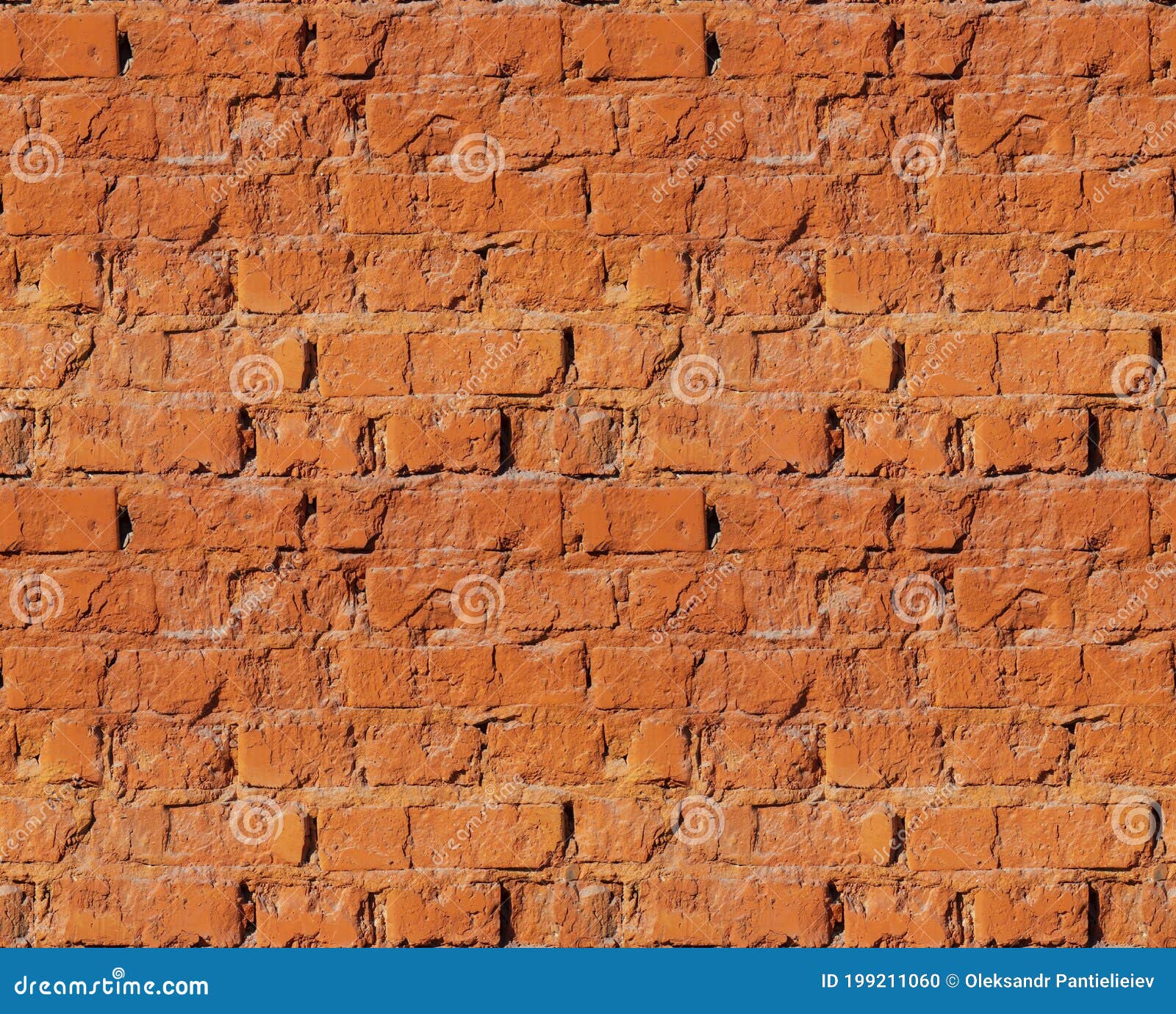 Seamless Pattern. the Texture of the Old Broken Brick. Copper Color ...
