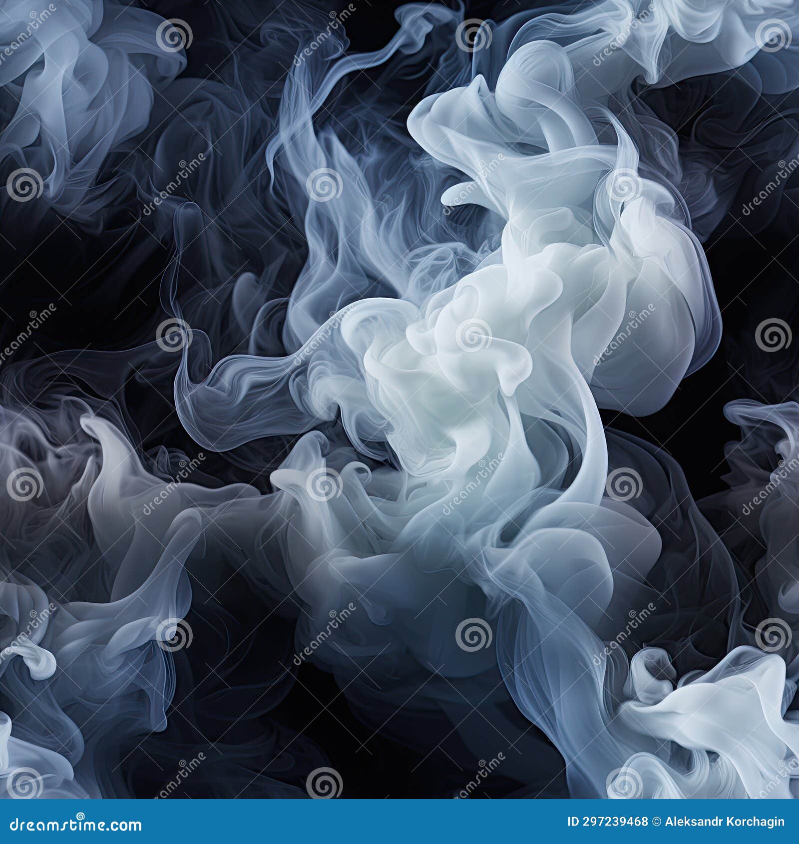 Seamless Pattern with Texture of White Light Blue Smoke Fog Mist Smog ...