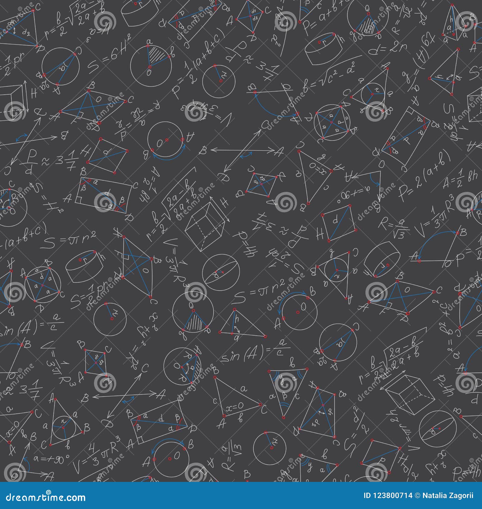 Formulas And Graphs In Mathematics Vector Illustration | CartoonDealer ...