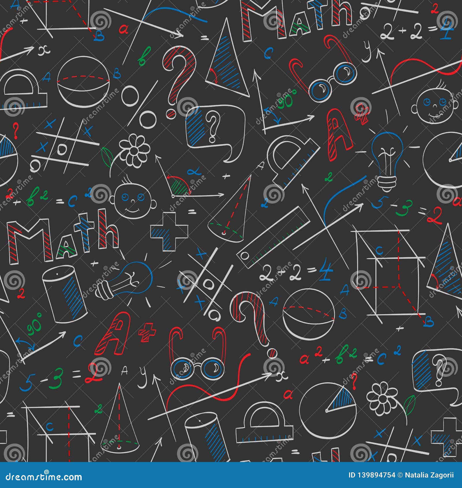 Seamless Illustration on the Theme of the School, of Education and of ...