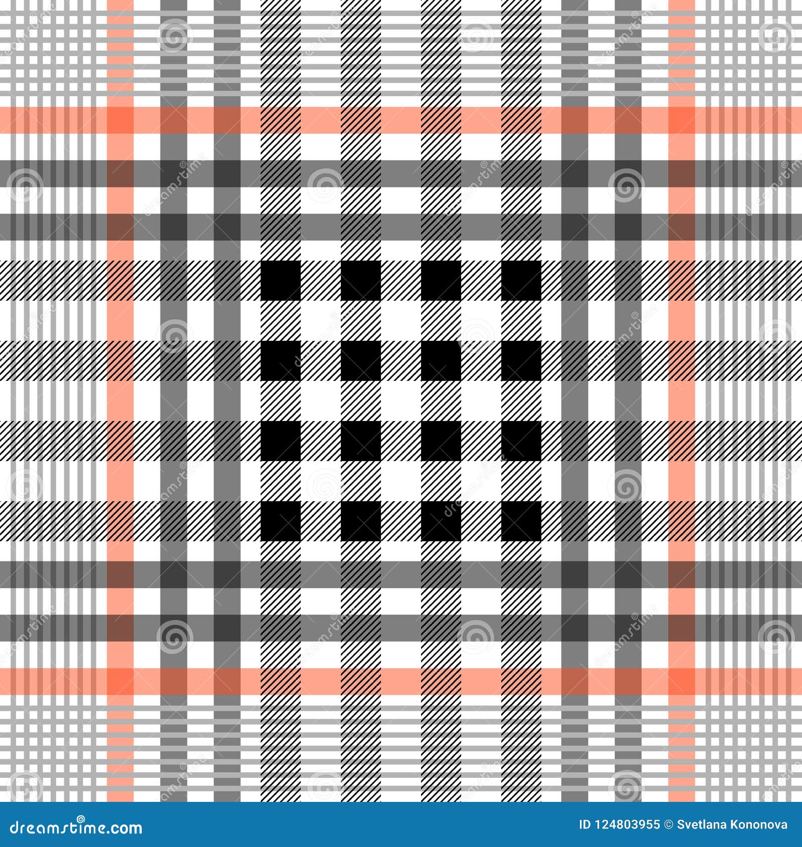 Classical checkred print. stock vector. Illustration of fabric - 124803955