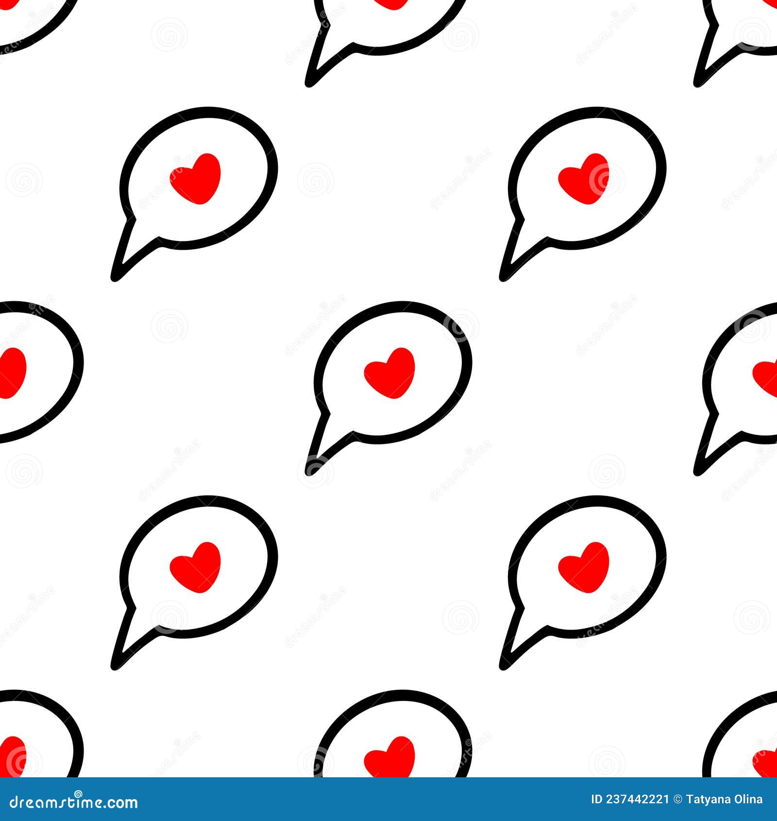 Seamless Pattern of Thinking Heart Icon Stock Vector - Illustration of ...