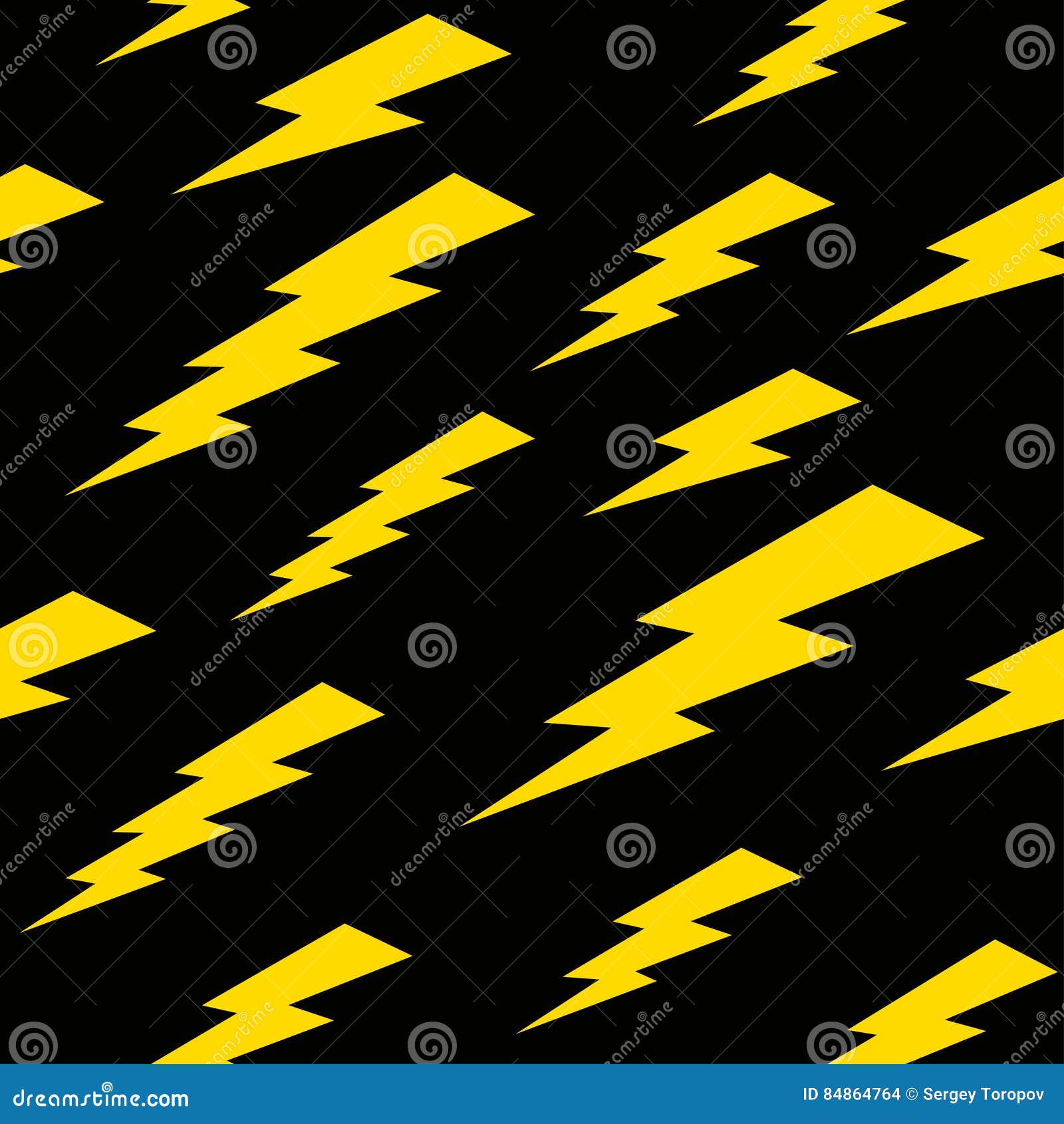 Seamless Pattern with Thunderbolt Stock Vector - Illustration of abstract, fabric: 84864764